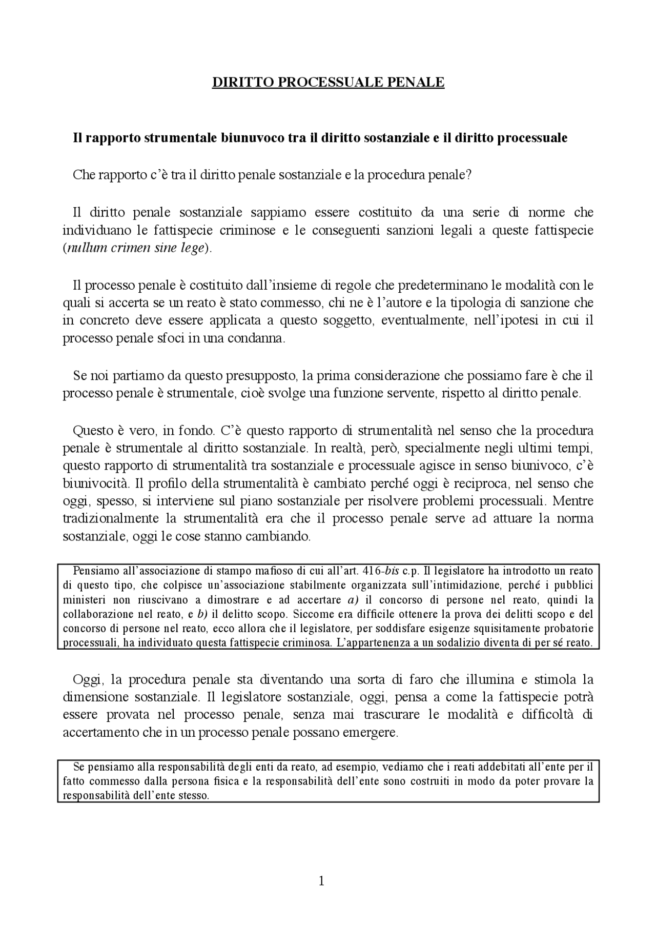 Diritto Processuale Penale Pt1 Appunti Di Diritto Processuale Penale