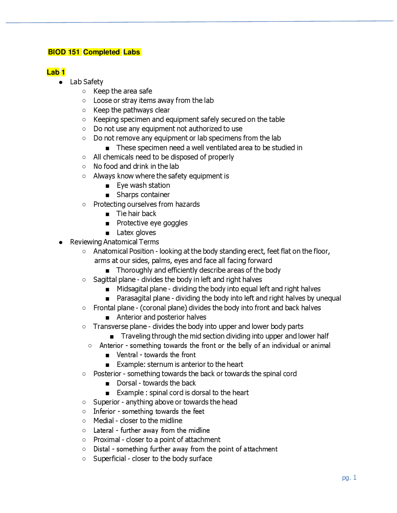 BIOD 151 Completed Labs latest solution 2022/2023 | Exams Nursing | Docsity