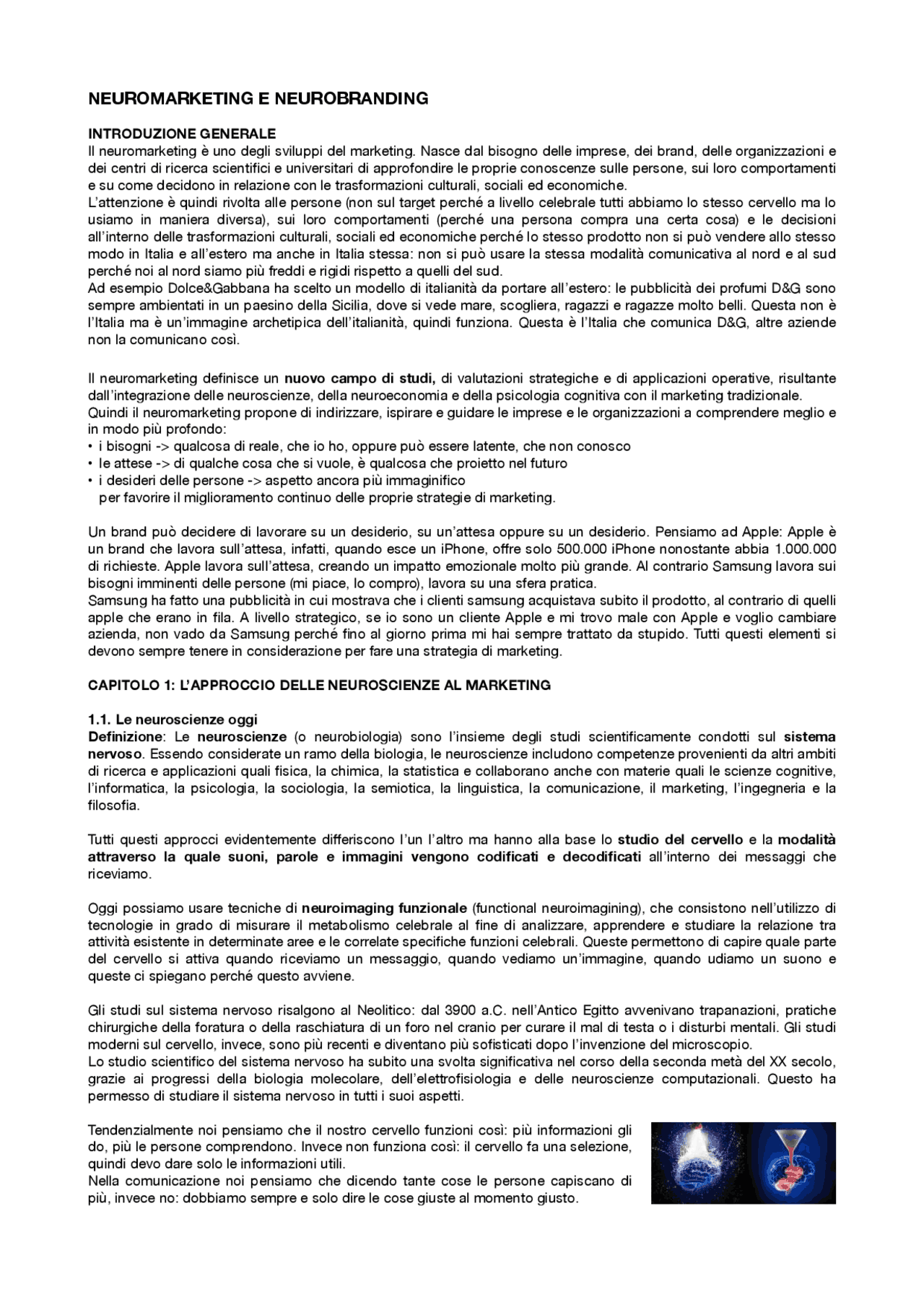 Riassunto Del Libro Neurobranding Appunti Di Marketing Docsity