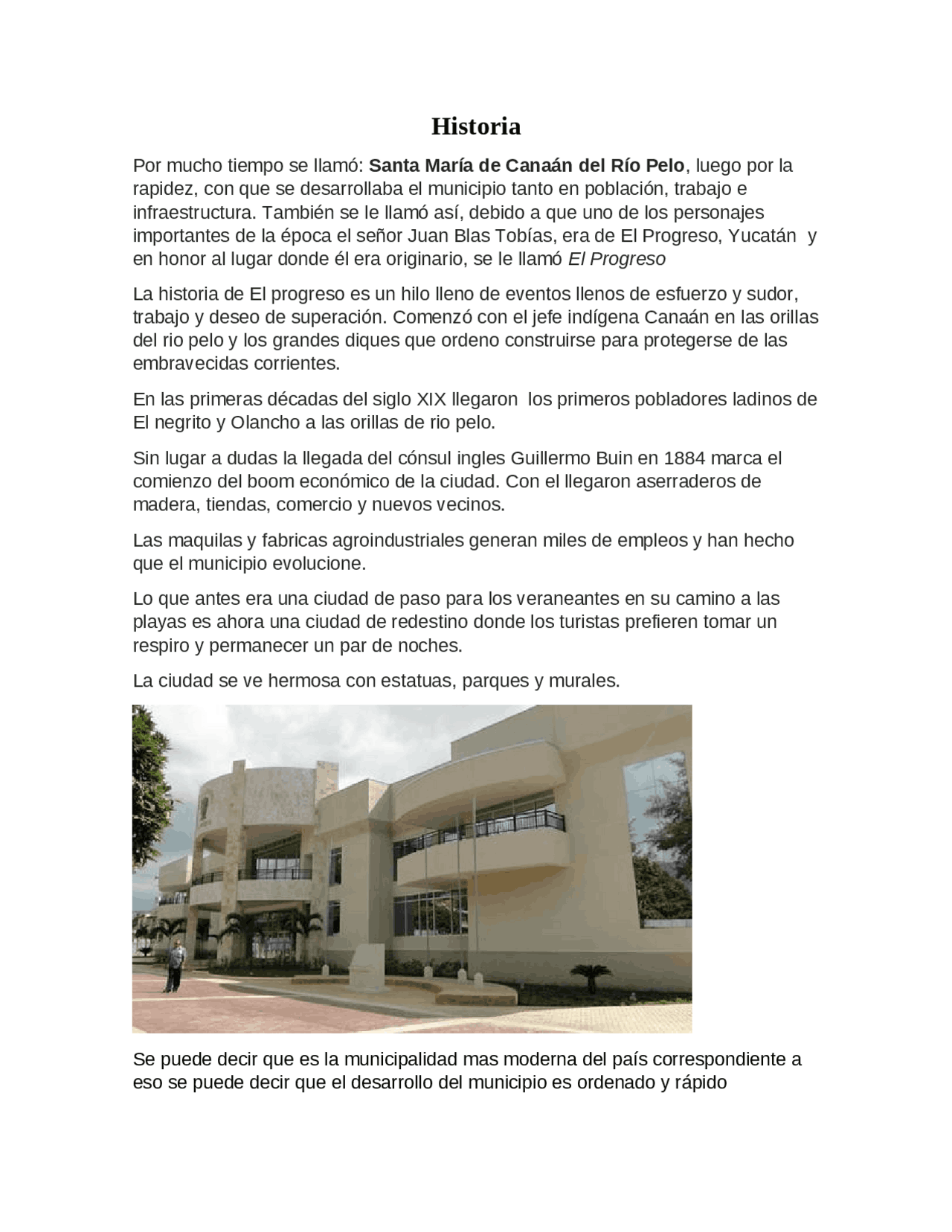 Historia de El Progreso | Guías, Proyectos, Investigaciones de Historia ...