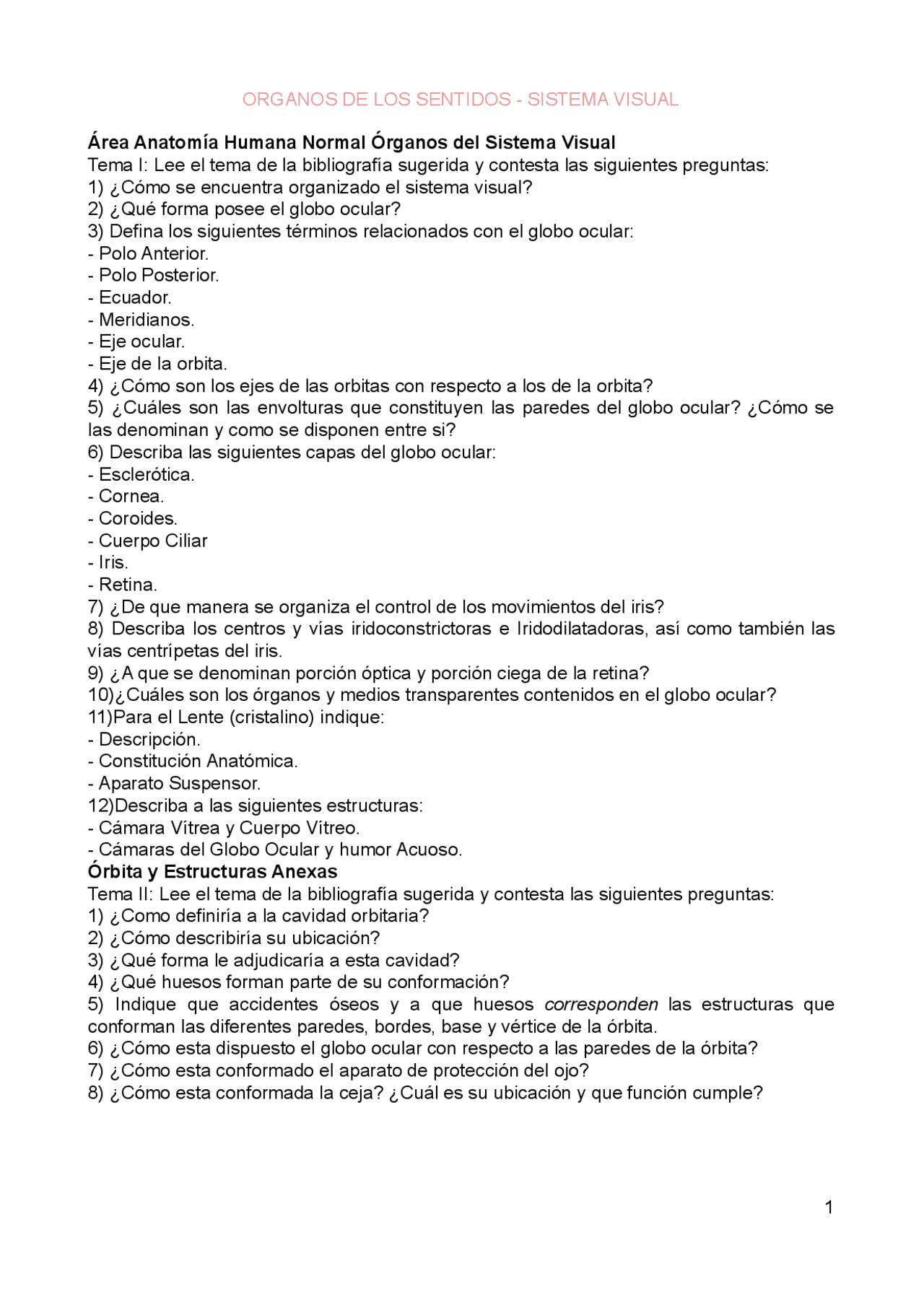 Anatomia De Ojo Cyd Resúmenes De Anatomía Docsity