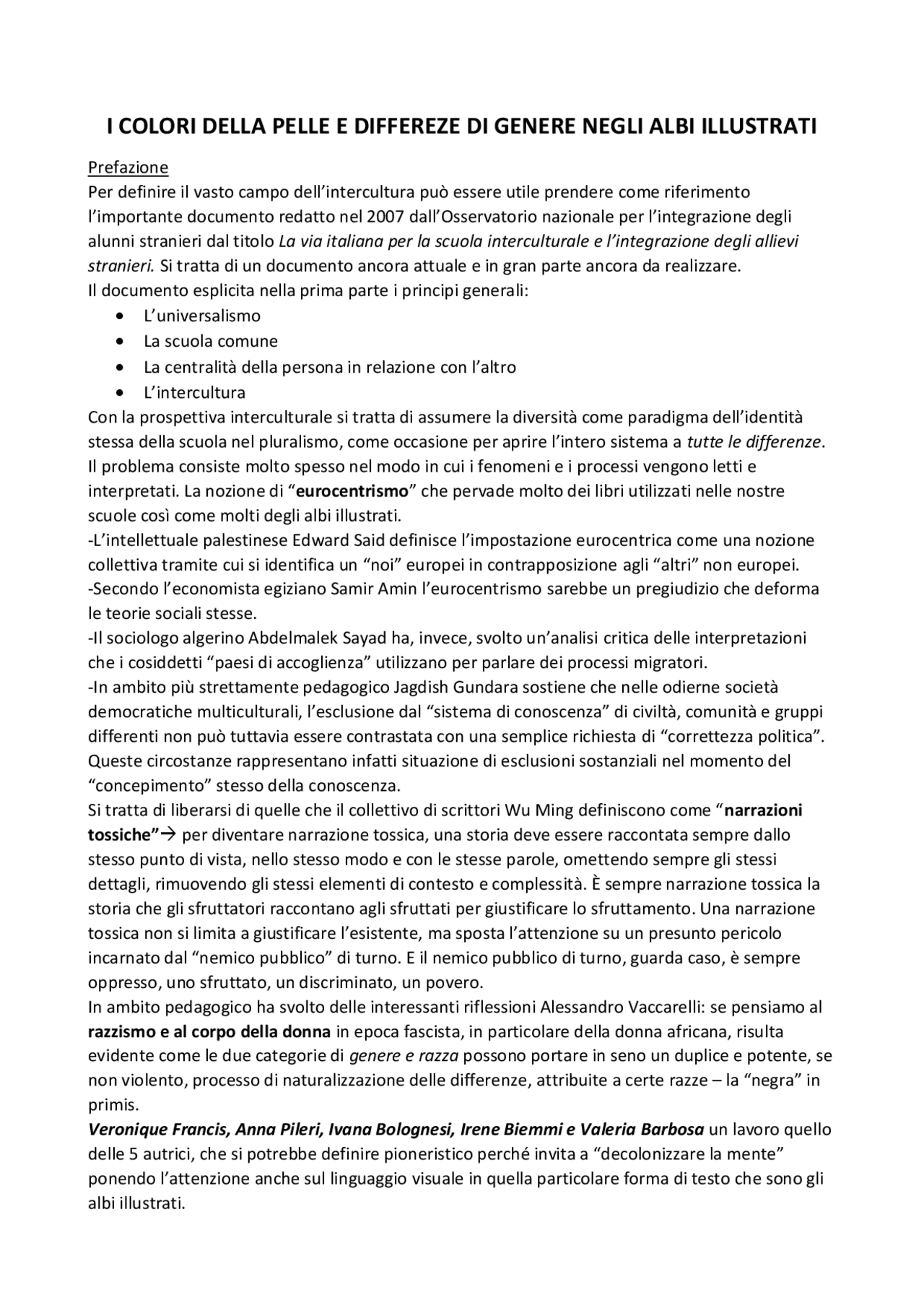 Colori della pelle e differenze di genere negli albi illustrati ...