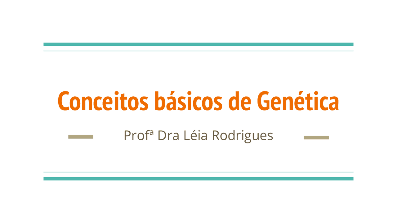 Genética E Conceitos Básicos Slides Biologia Docsity