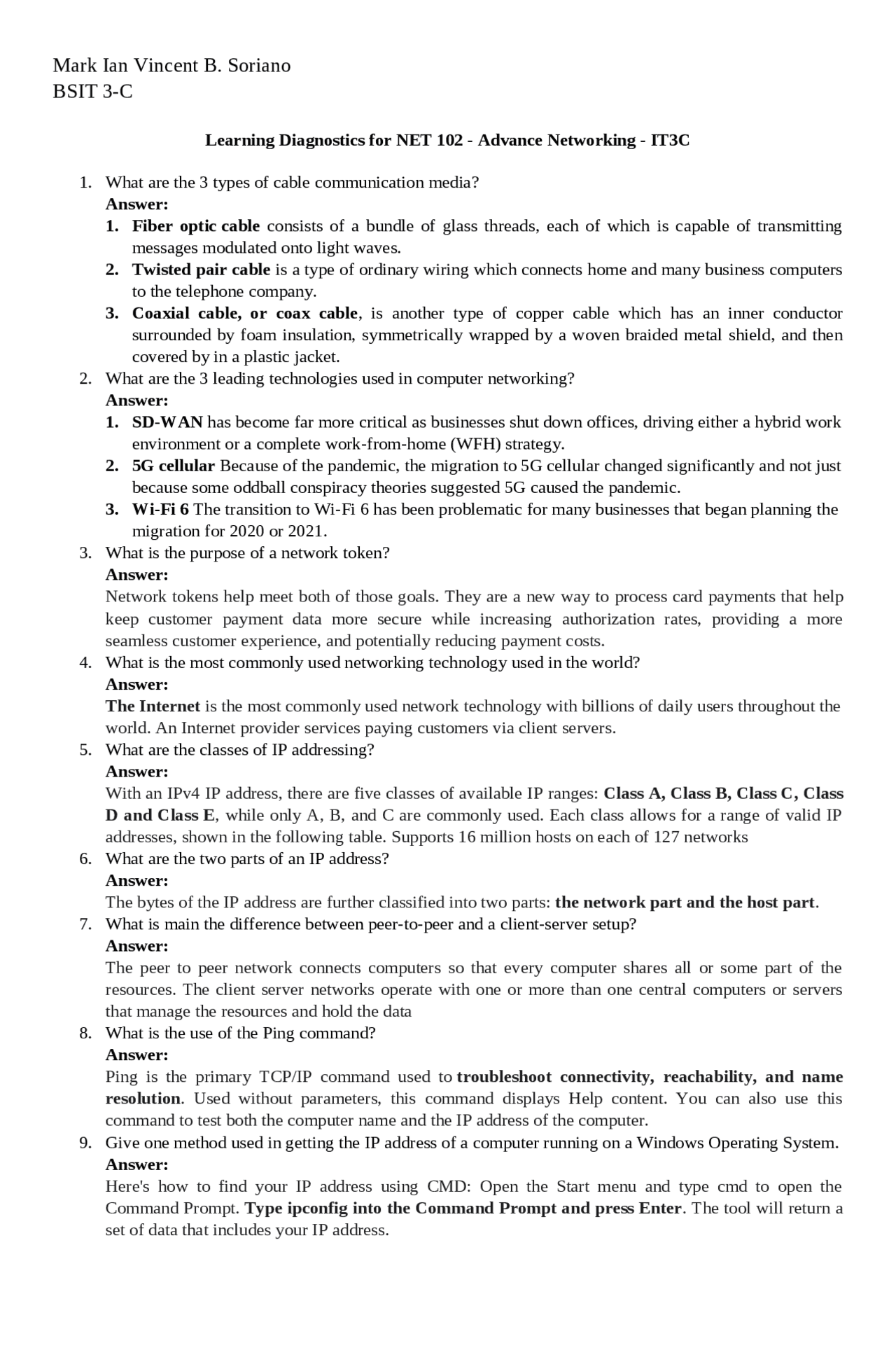 Networking Basics: Cable Media, Technologies, IP Addressing, and ...