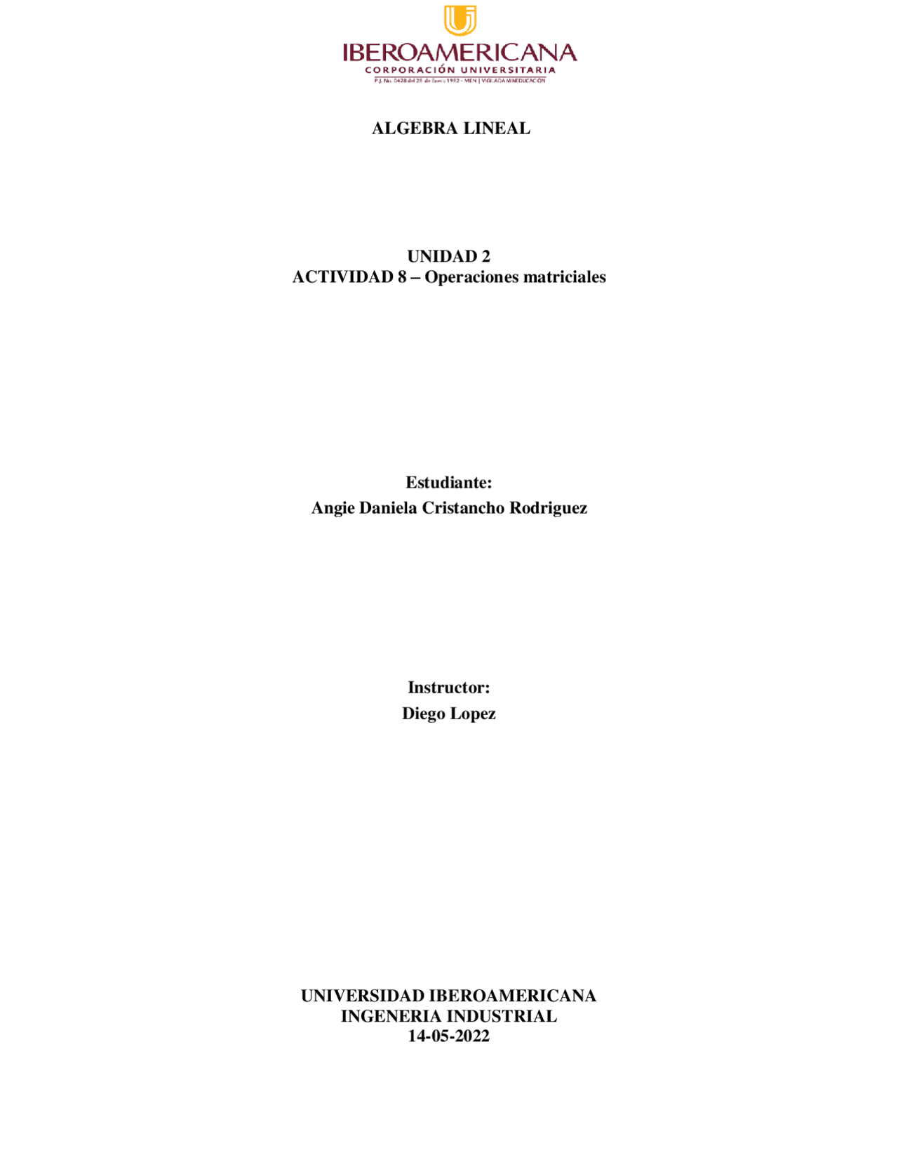 Algebra Lineal 2 Unidad Apuntes De Álgebra Docsity