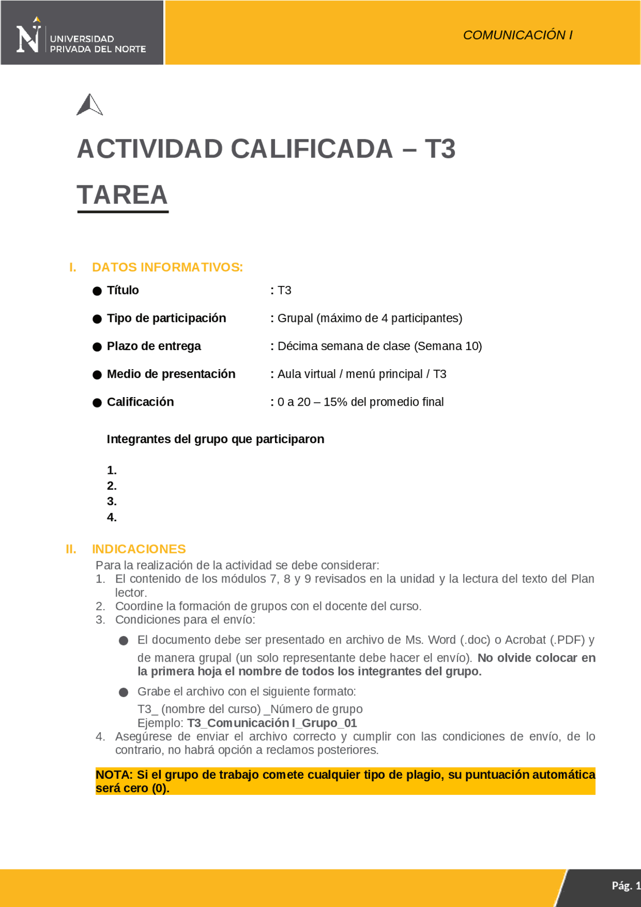 Tarea 3 De Comunicacion Exámenes De Comunicación Docsity