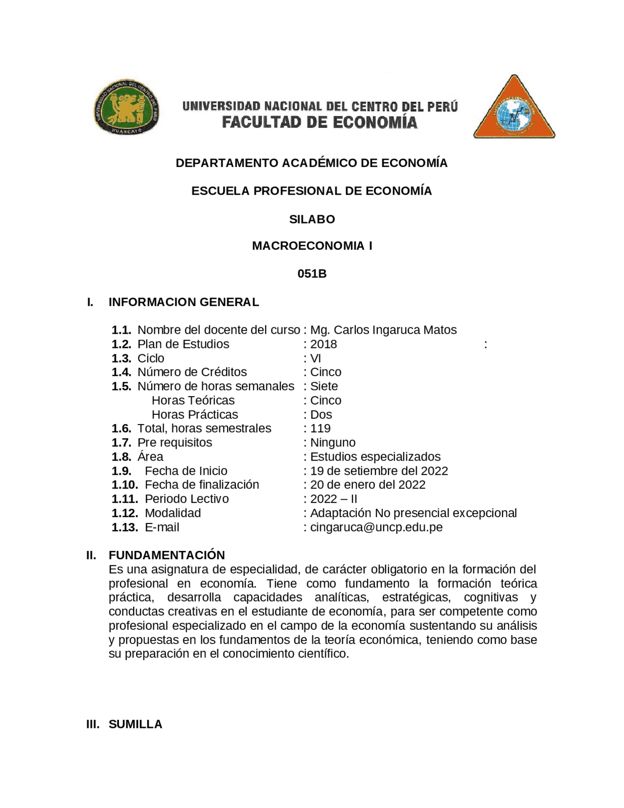 Macroeconomía Syllabus Apuntes De Introducción A La Macroeconomía