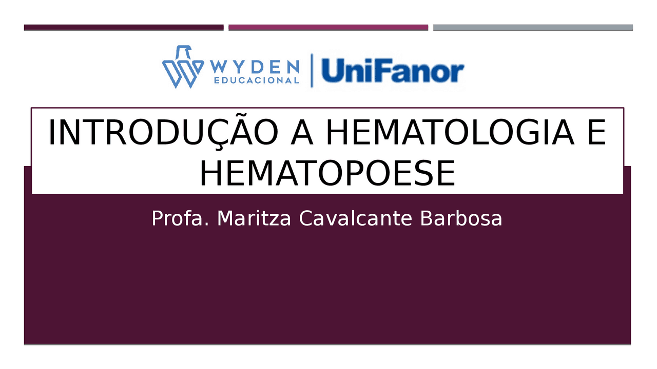 Slides Hematologia Clinica Slides Hematologia Docsity