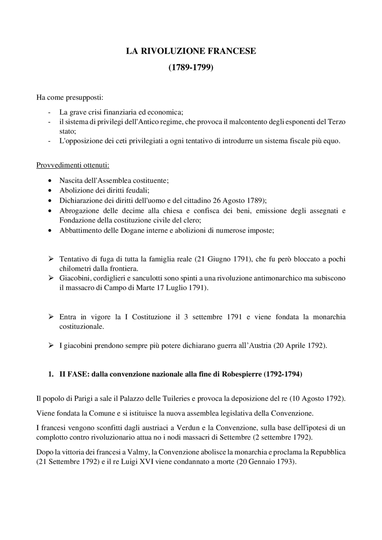 Rivoluzione francese in sintesi | Schemi e mappe concettuali di Storia ... Rivoluzione francese in sintesi | Schemi e mappe concettuali di Storia ...