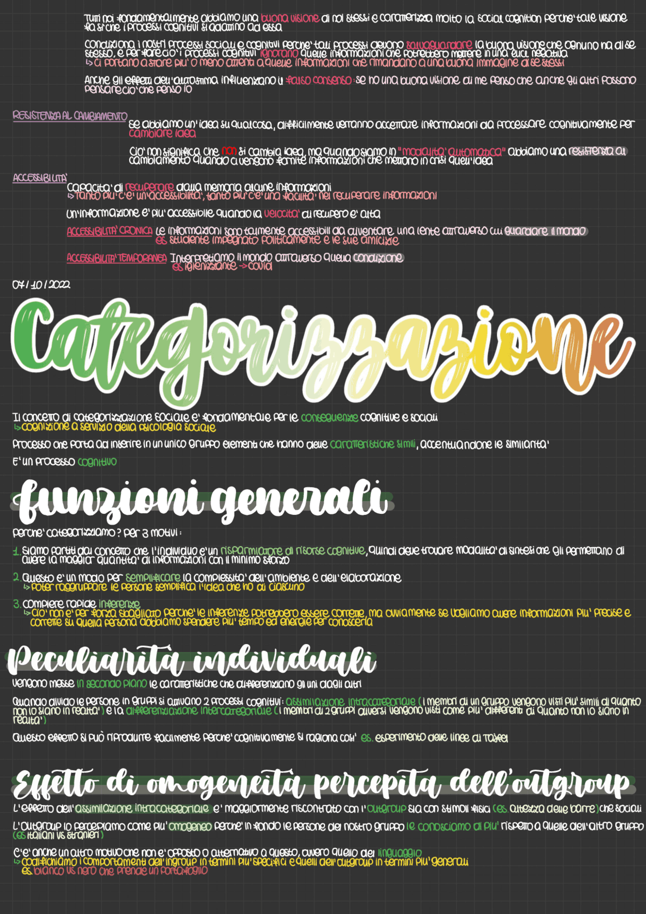 Categorizzazione E Euristiche Appunti Di Psicologia Sociale Docsity