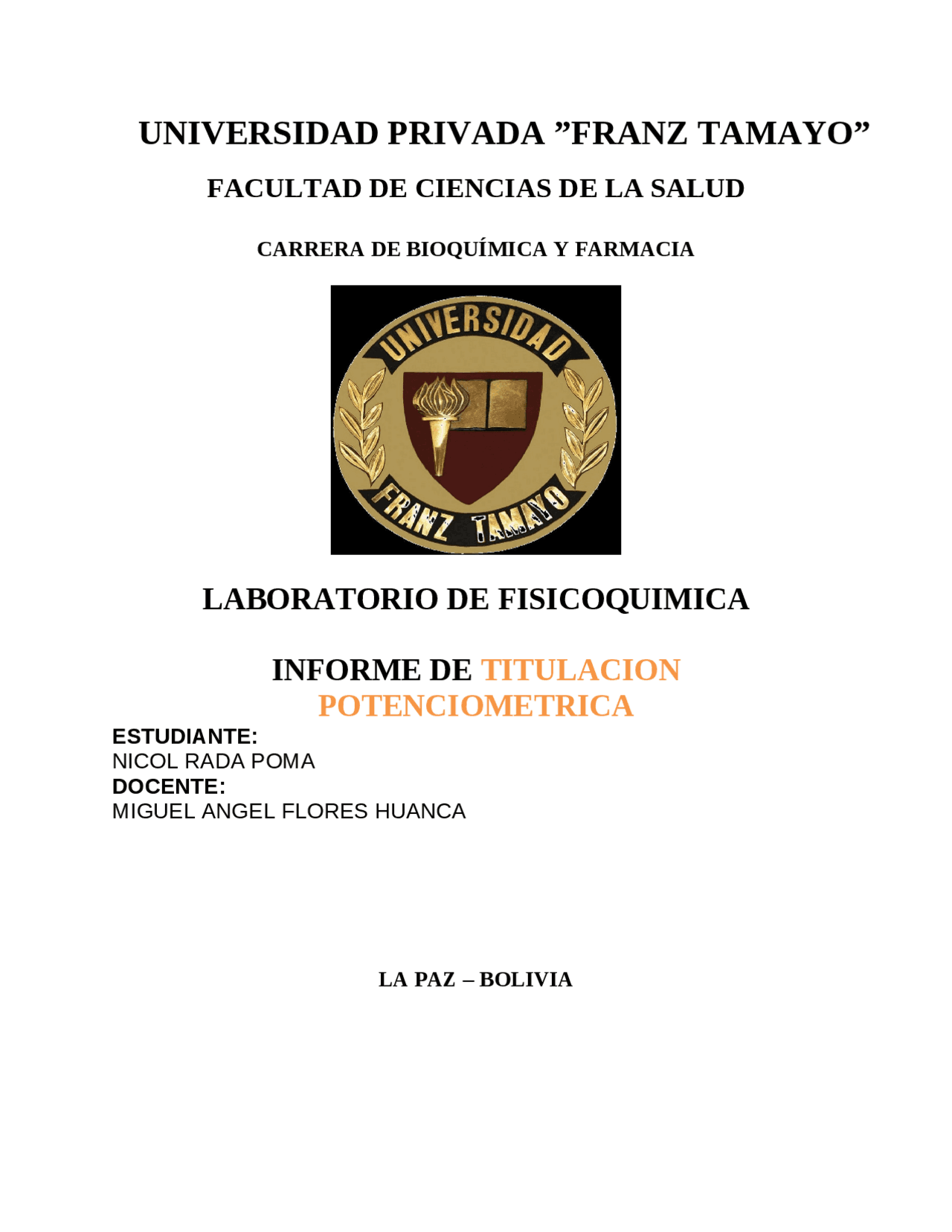 Titulacion acido base | Résumés de Chimie | Docsity