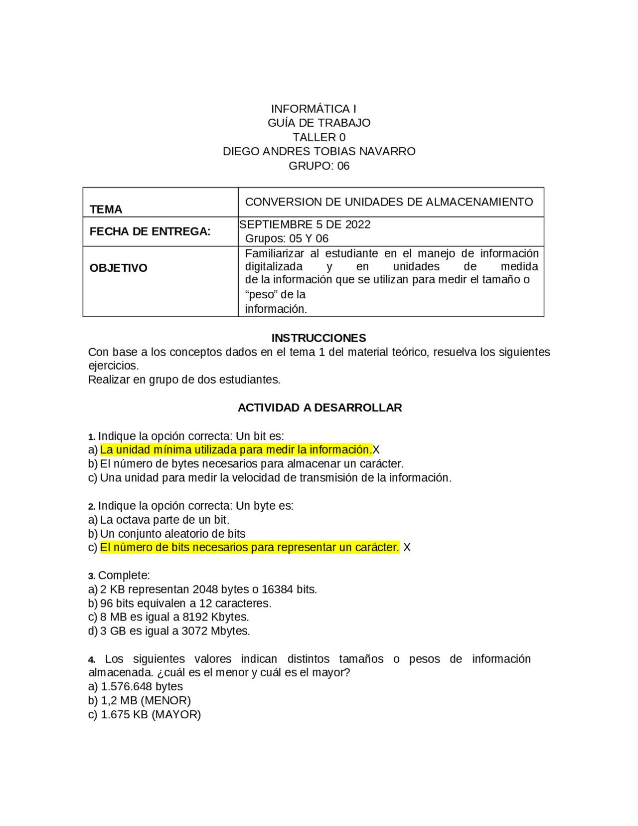 Taller de informatica | Guías, Proyectos, Investigaciones de ...