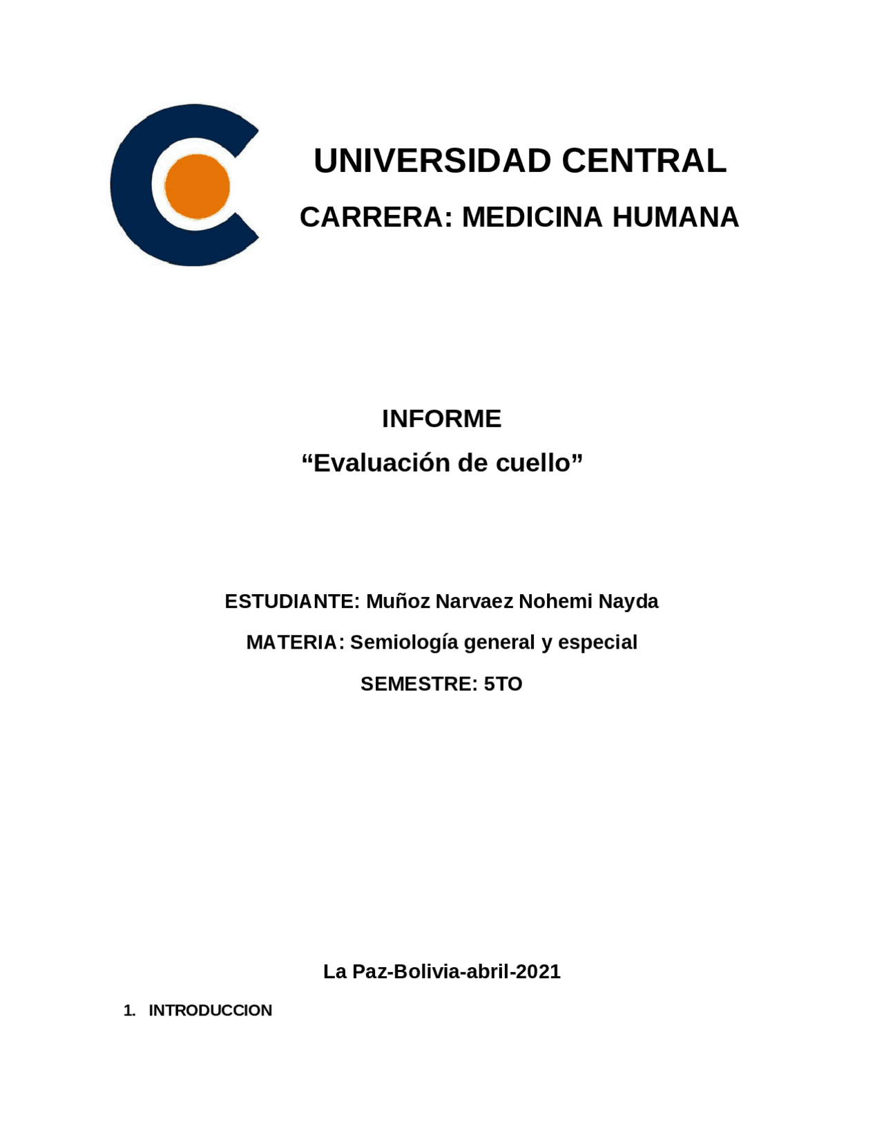 Evaluacion De Cabeza Y Cuello Apuntes De Semiología Docsity