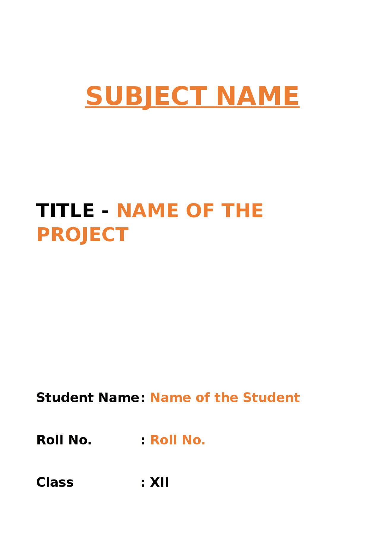 Investigatory project | Schemes and Mind Maps Biology | Docsity