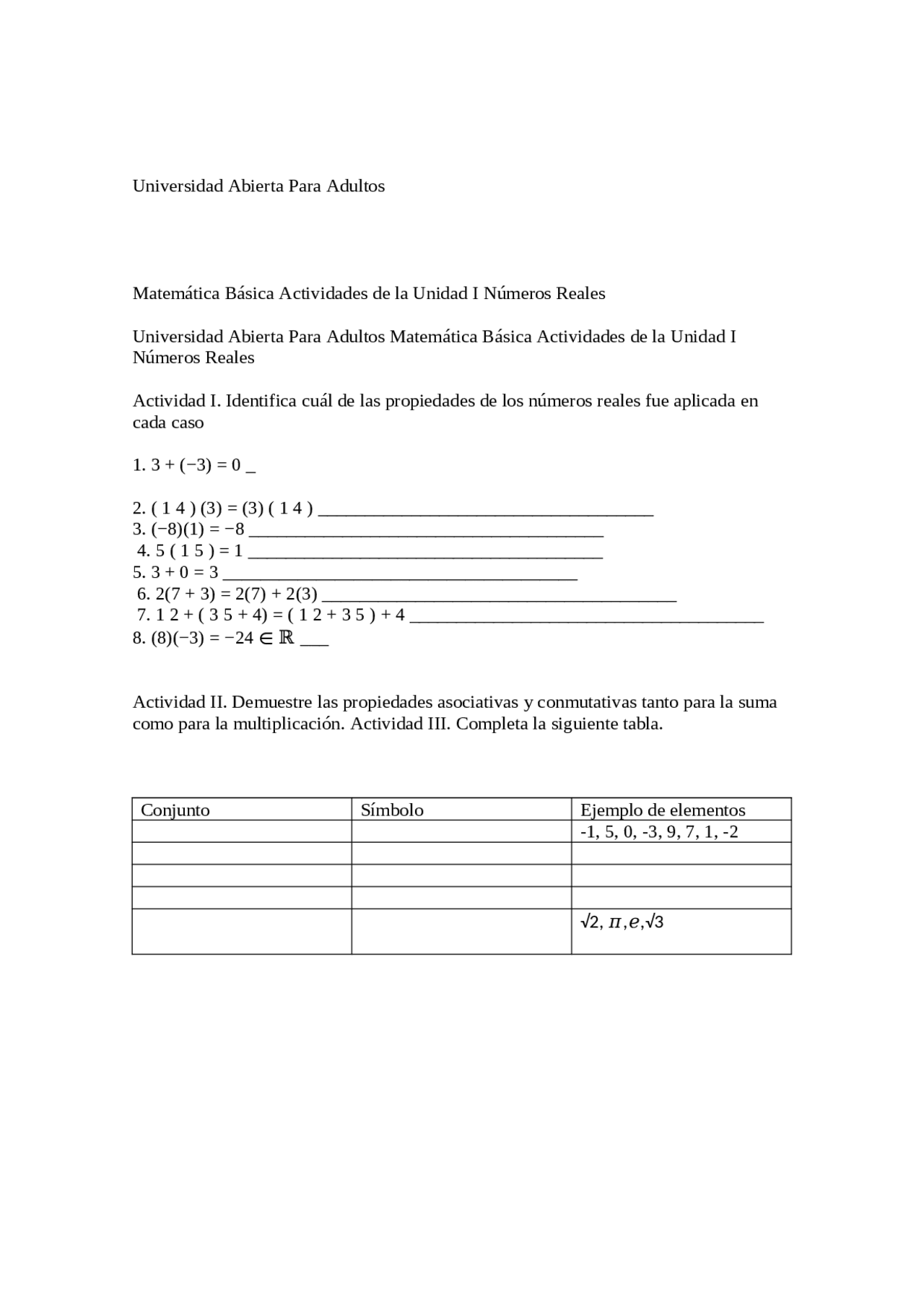 Tabla De Propiedades De Los Números Reales Propiedades De La Derivada