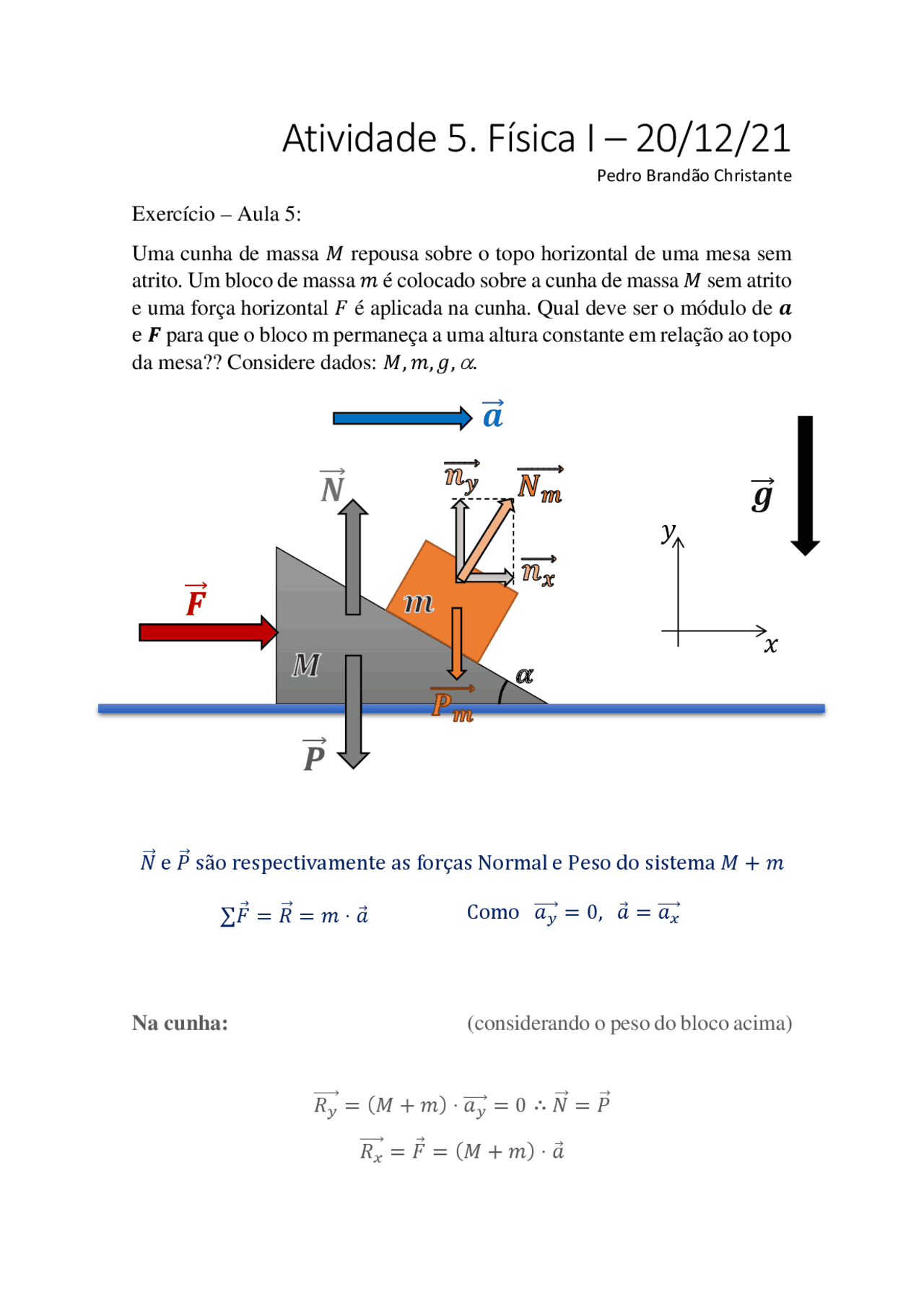 Exercício De Física 1 Exercícios Física Docsity