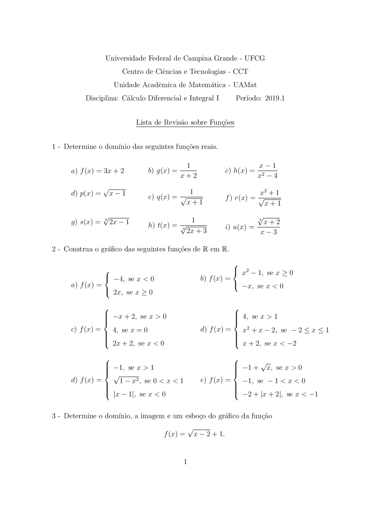 Lista de exercício 2 de calculo com solucionário | Exercícios Cálculo ...
