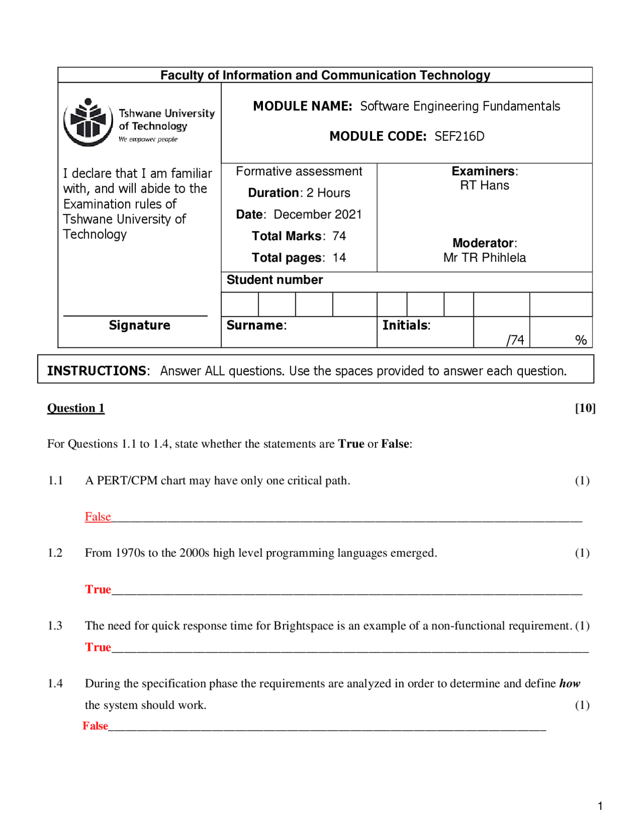 Software Engineering Software Process Models Assignments Software