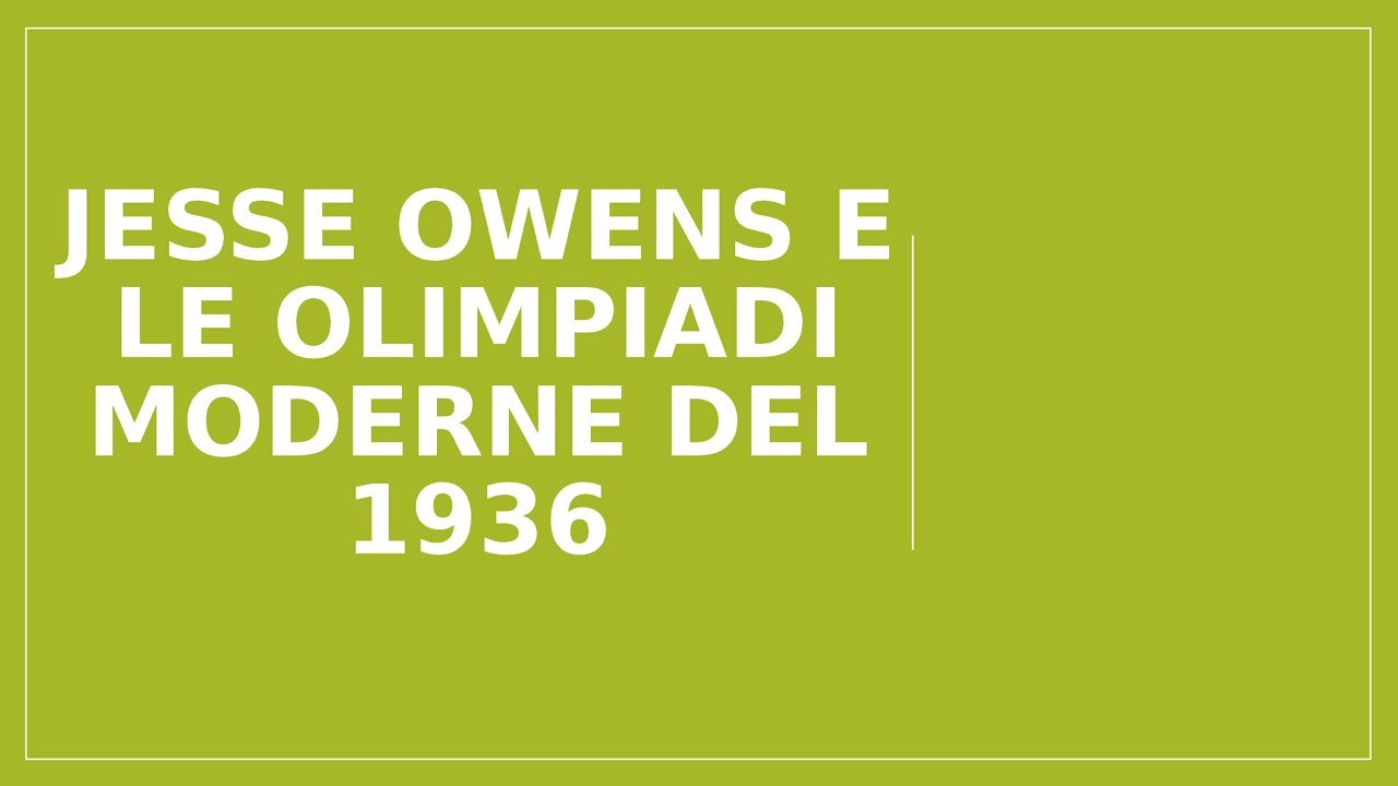 Jesse Owens e le Olimpiadi di Berlino del 1936 | Slide di Educazione fisica | Docsity