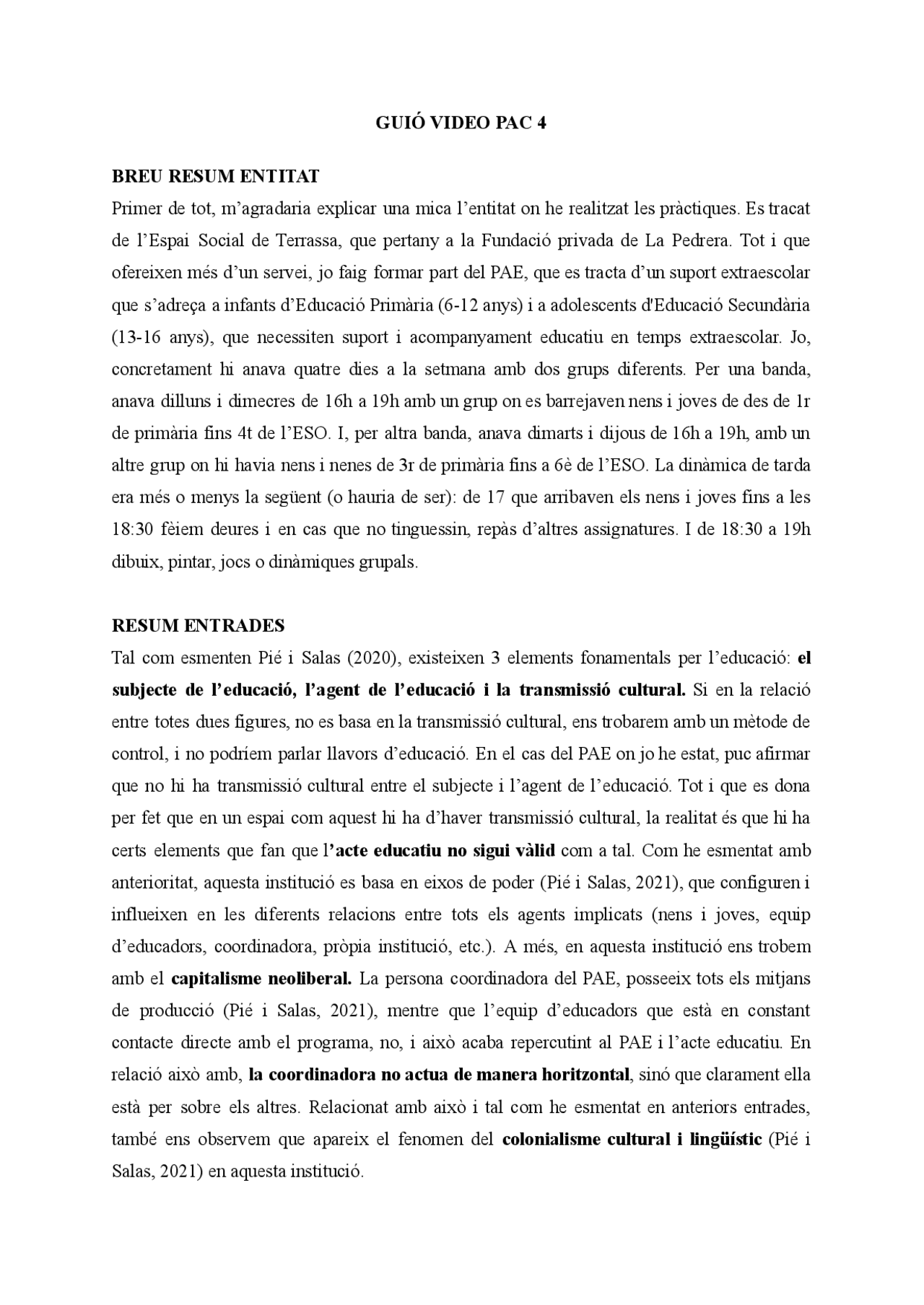GuiÓ Pac 4 Uoc Psico Ejercicios De Psicología Docsity