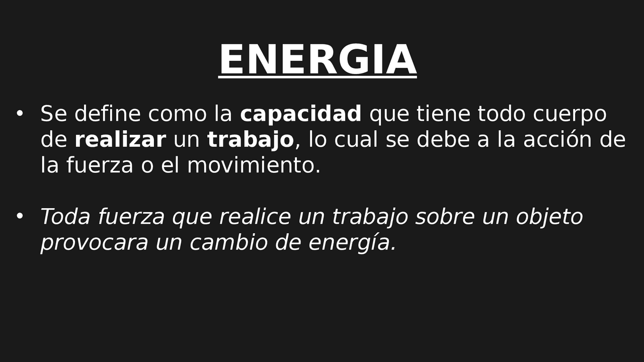 PPT Física PTU Energía | Diapositivas de Física | Docsity