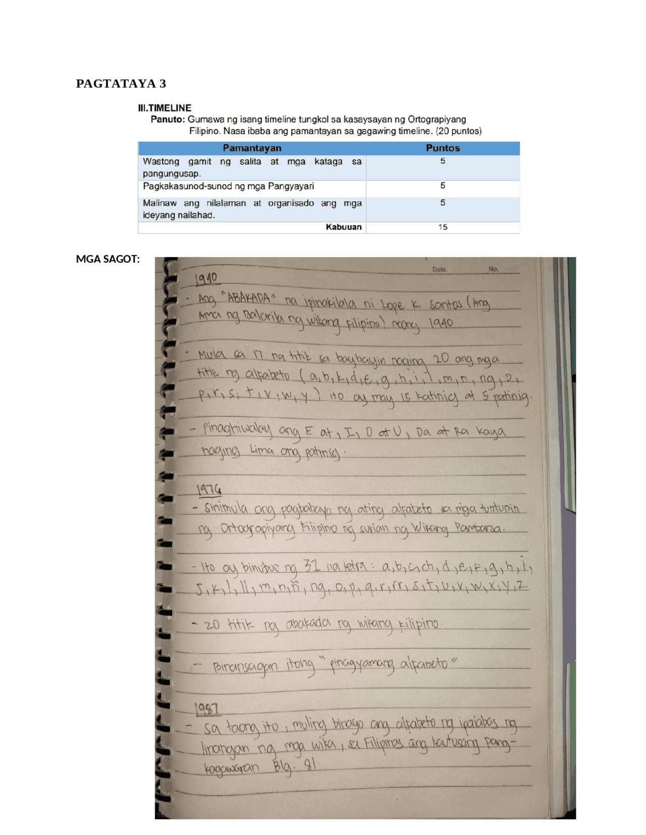 AKADEMIKO SA WIKANG FILIPINO SA COURSE NA AB GENERAL | Assignments ...