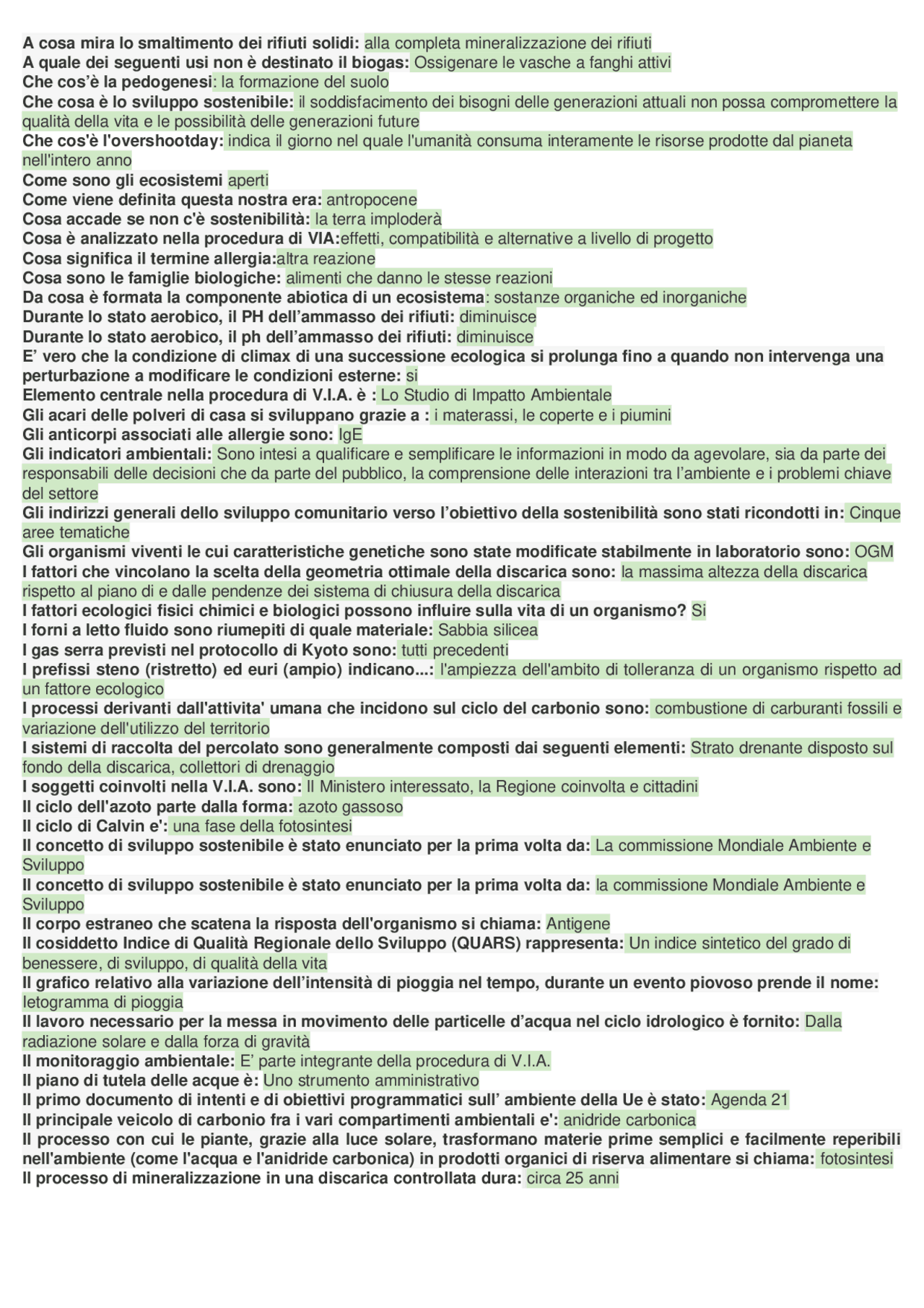 Esame Di Ecologia L19 Panieri Di Ecologia Docsity