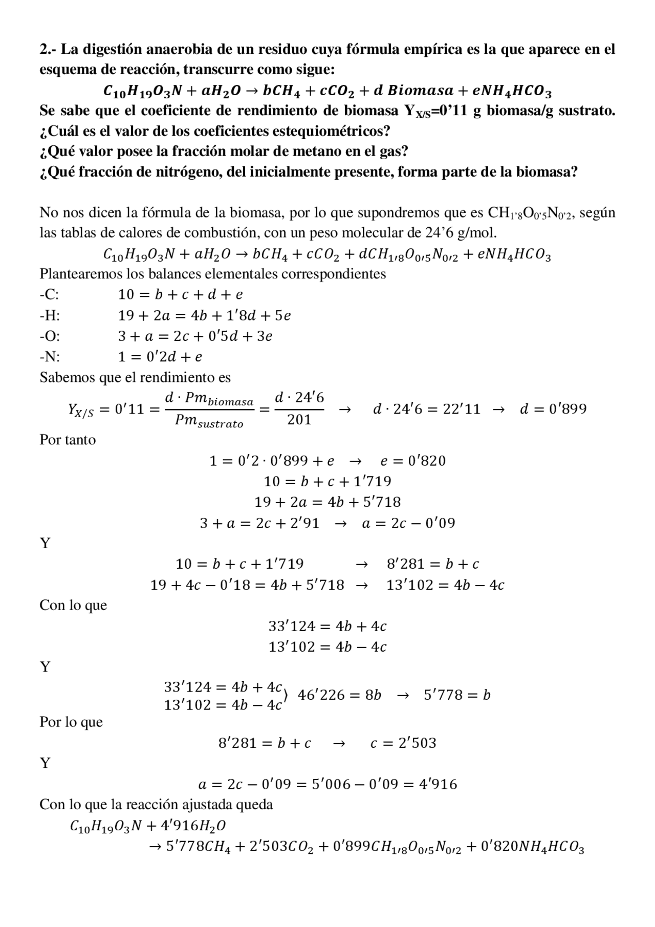 Ejercicios Micro Ingeniería Ambiental Ejercicios De Ingeniería