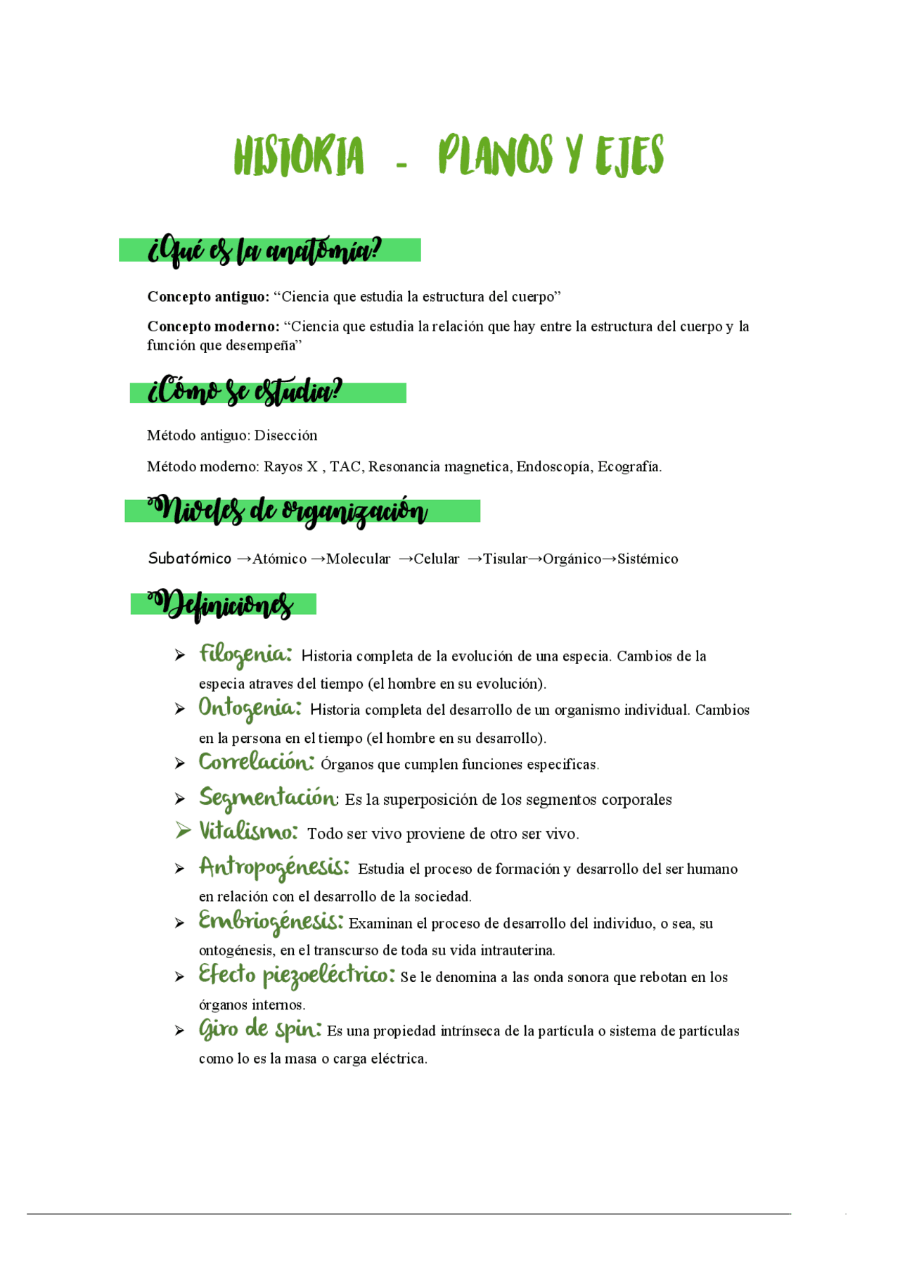 Anatomía Resumen Semanas Completas Resúmenes De Anatomía Docsity