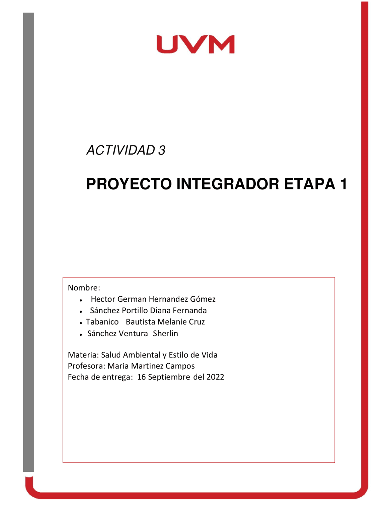 Proyecto Integrador 1 Ejercicios De Salud Pública Docsity