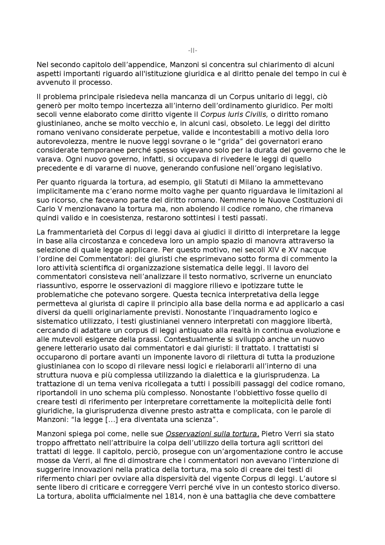 Riassunto del capitolo 2 della storia della colonna infame | Appunti di ...