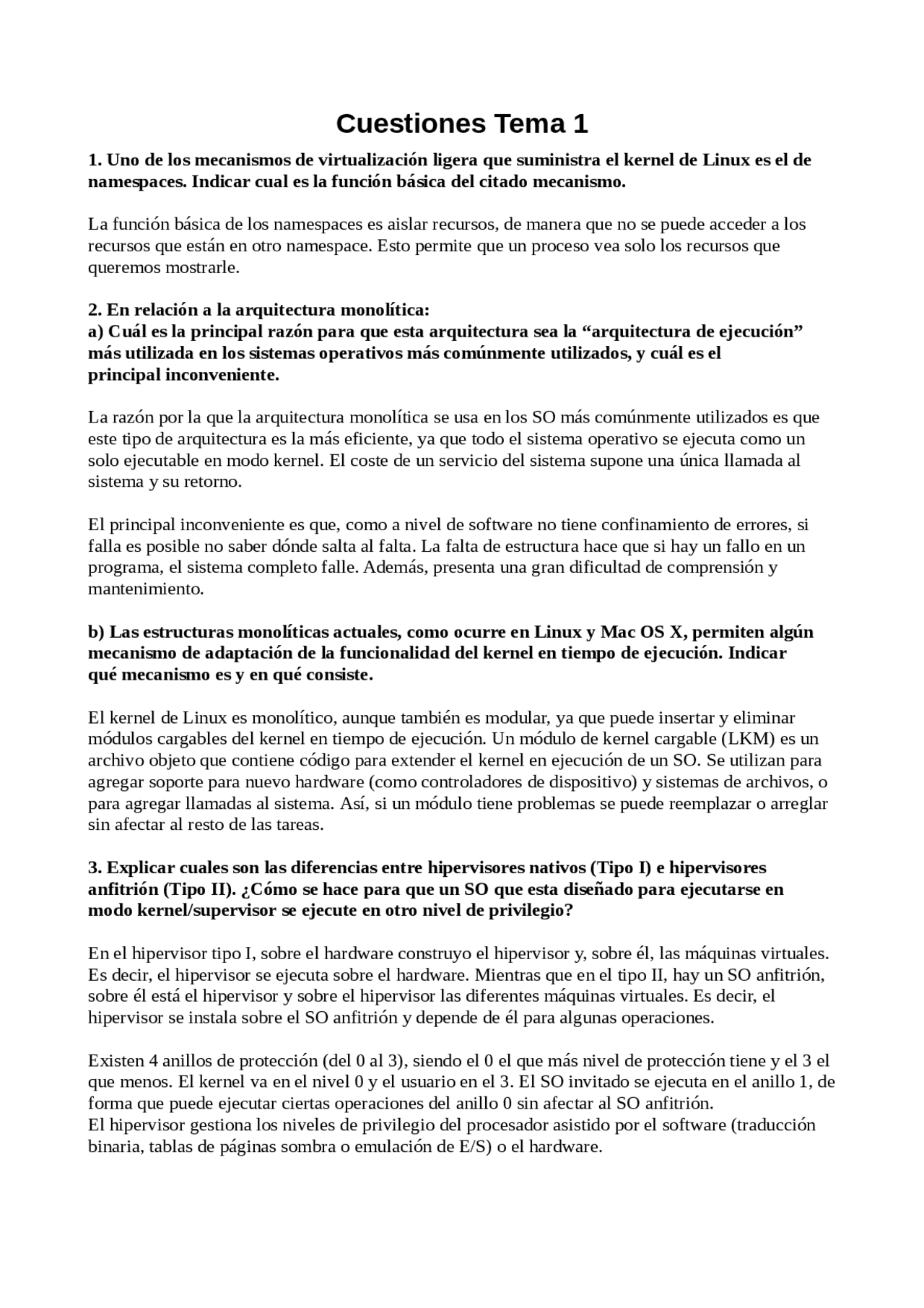 Ejercicios Tema 1 Estructuras De So Ejercicios De Sistemas