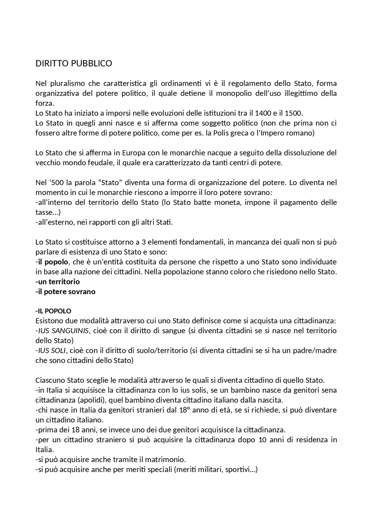 Appunti Di Diritto Pubblico Appunti Di Diritto Pubblico Docsity
