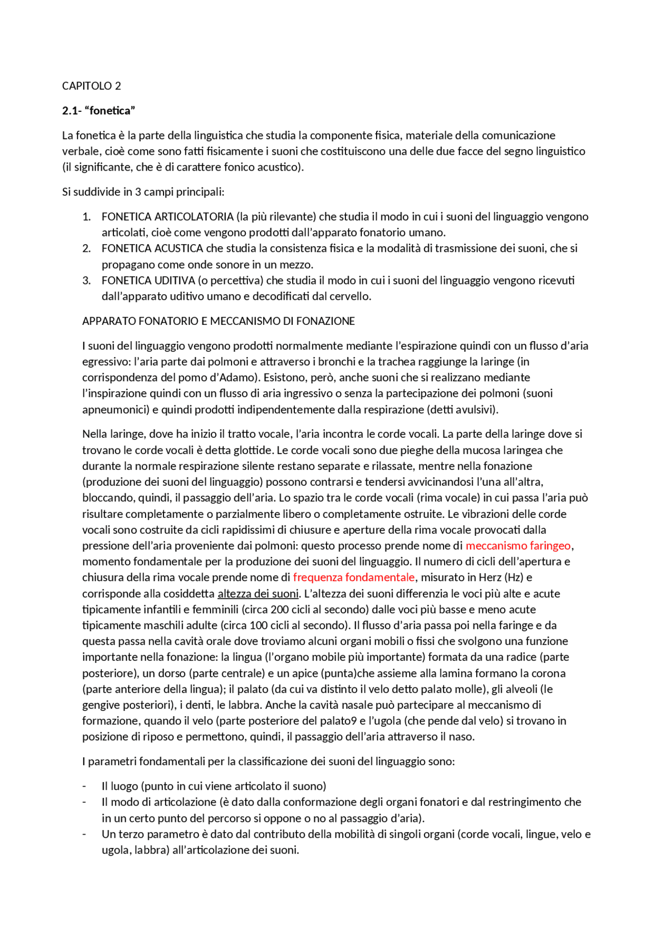 Linguistica Generale Preparazione Allesame Appunti Di Linguistica
