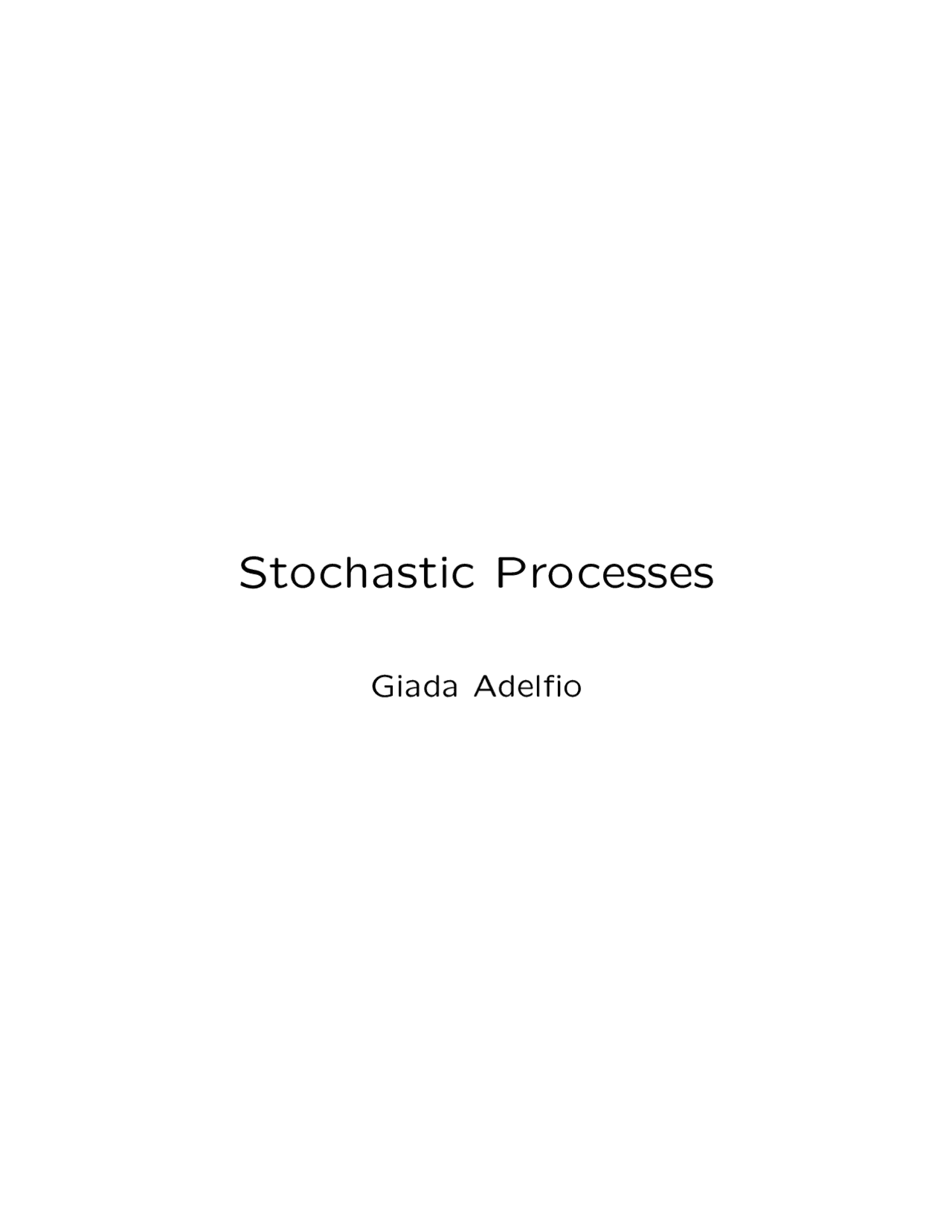 Probabilità e processi stocastici | Dispense di Statica | Docsity
