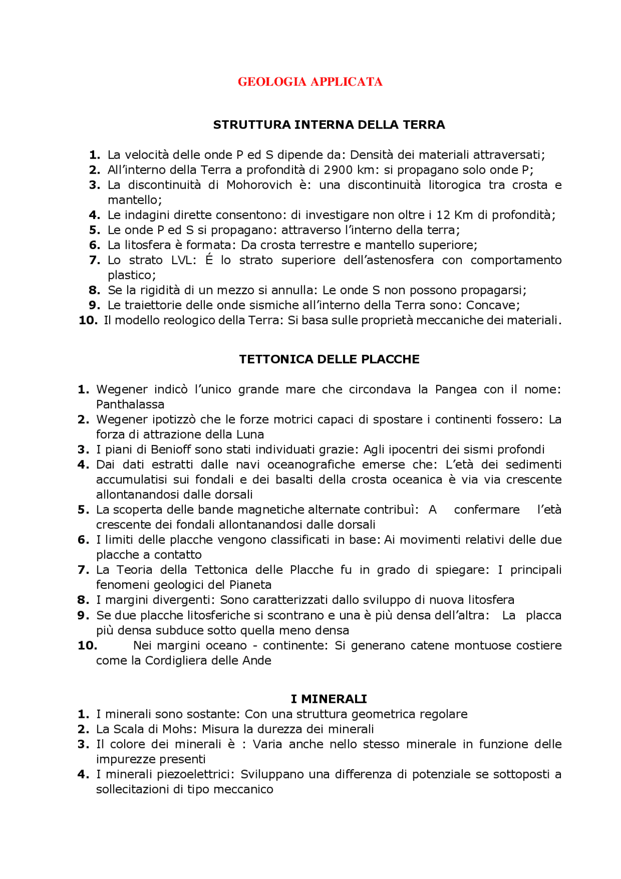 Geologia Applicata Agg A Ottobre Ingegneria Civile L 7 Pegaso Prove D