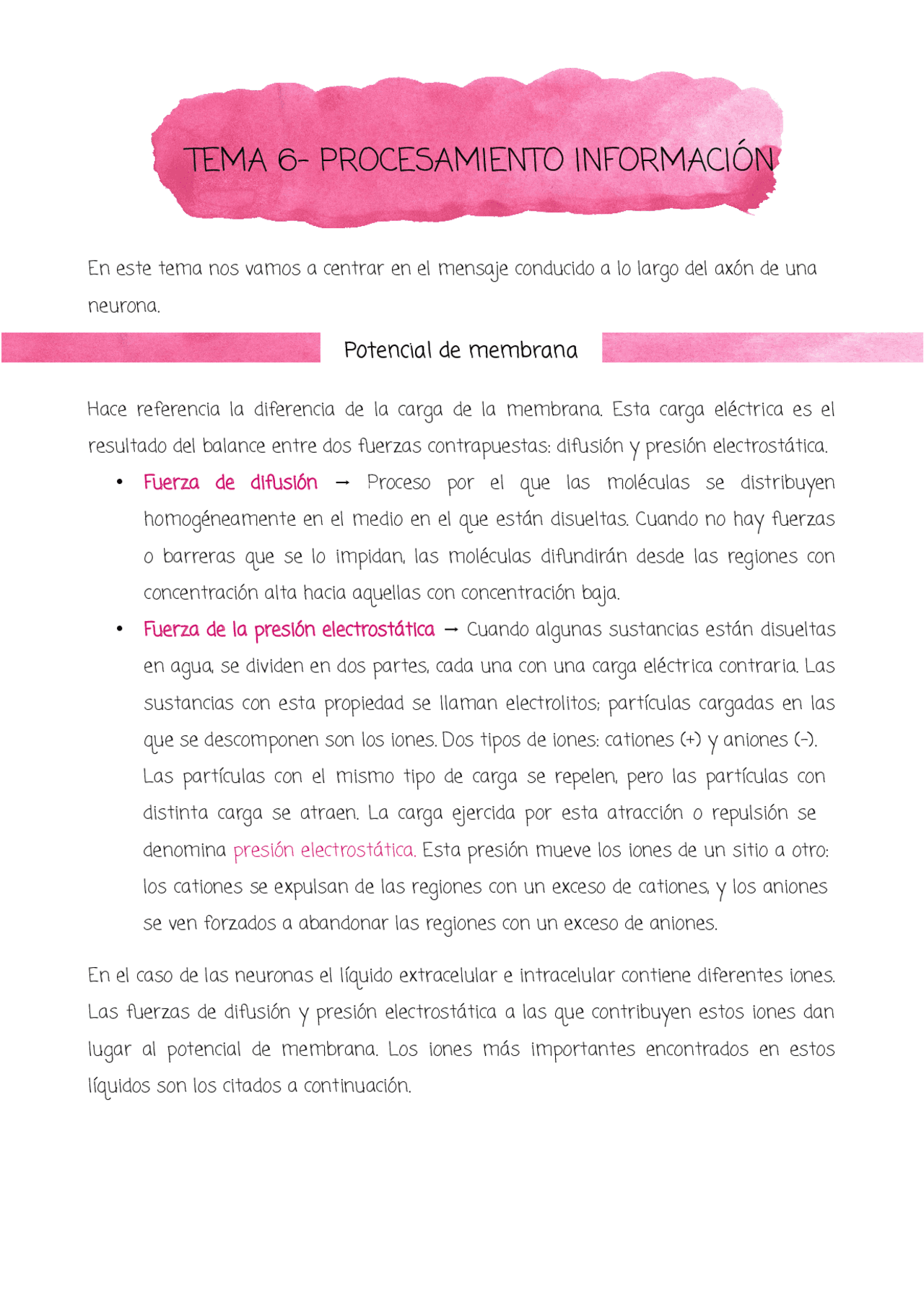 Tema 6 Fundamentos De La Psicobiología Apuntes De Psicobiología Docsity