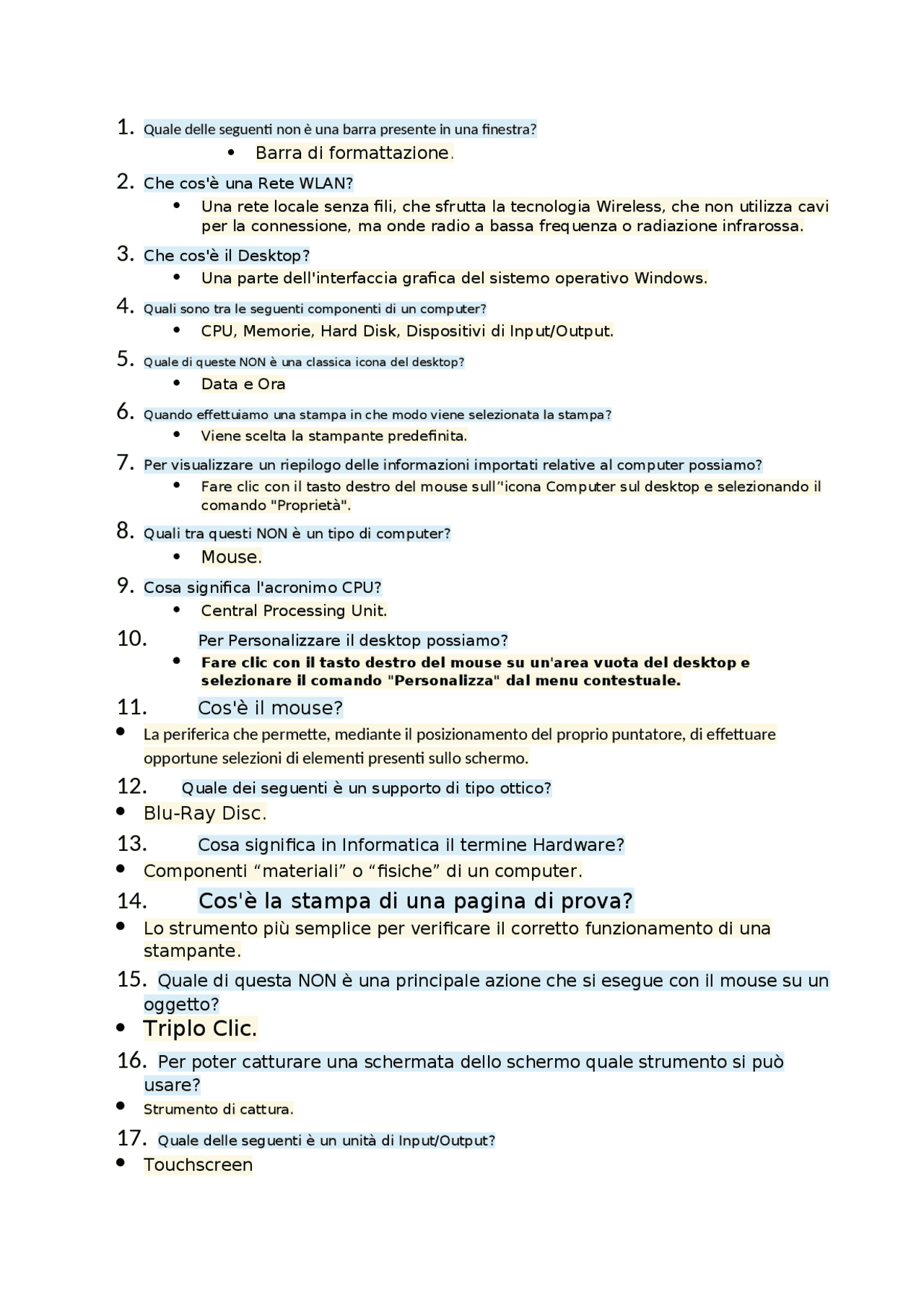 Domande Desame Informatica Dispense Di Informatica Industriale Docsity