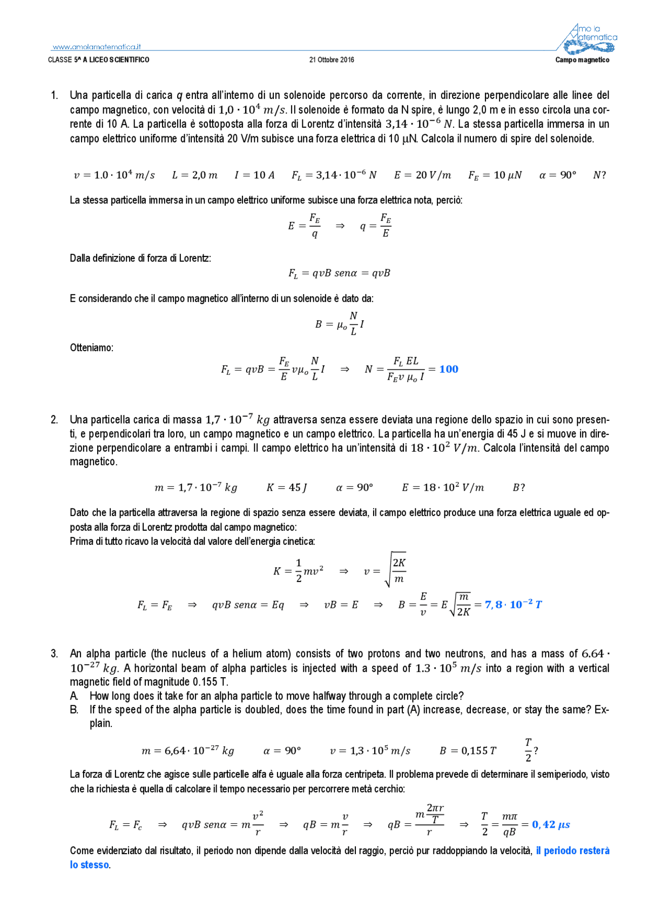 Campo Magnetico Fisica 2016 Schemi E Mappe Concettuali Di Fisica