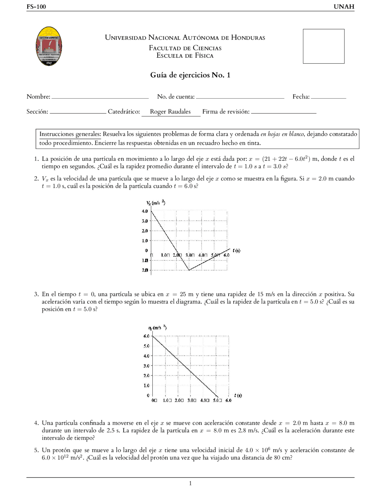 Guía De Ejercicios De Física Apuntes De Física Docsity