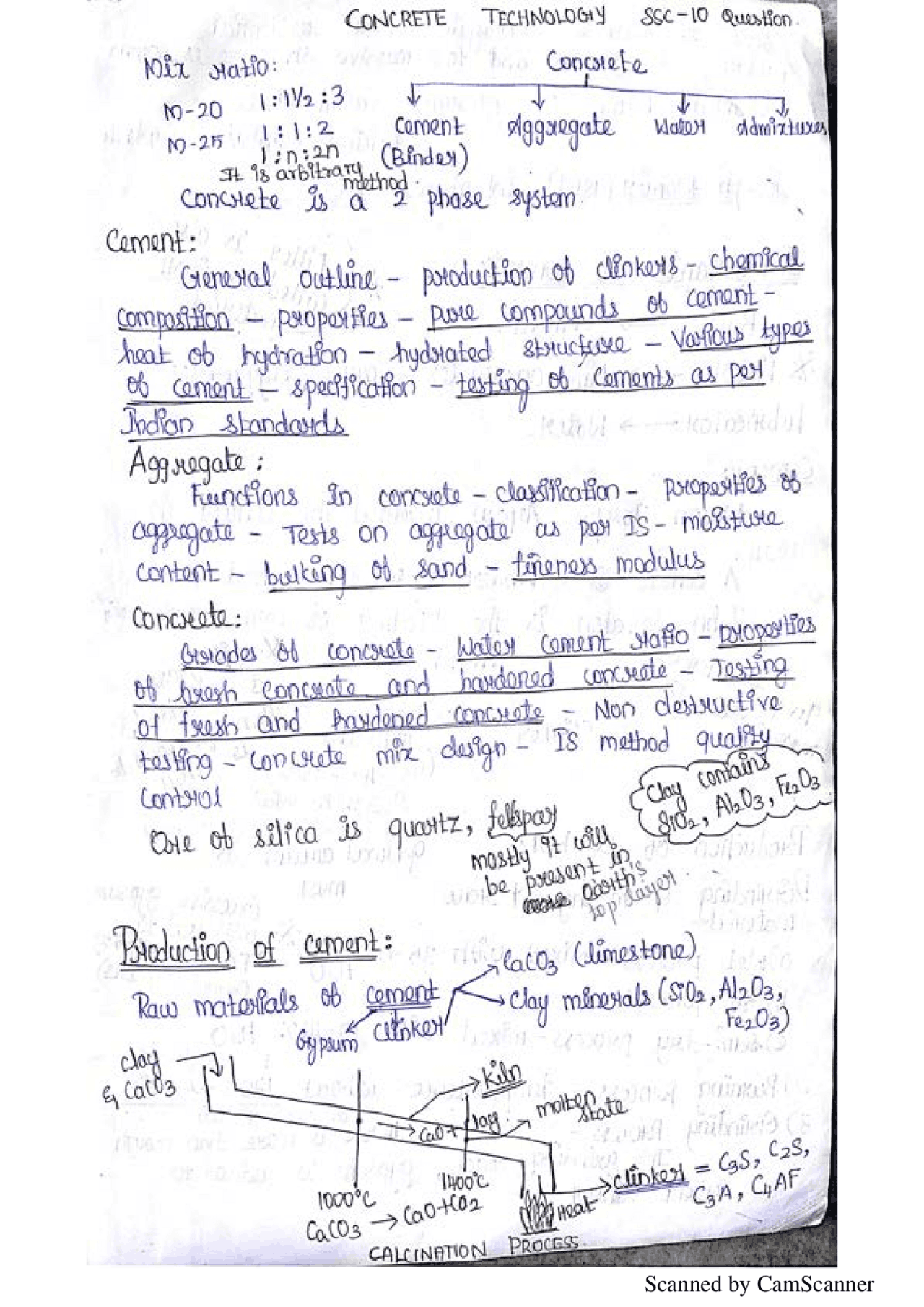 Concrete technology notes | Lecture notes Construction | Docsity