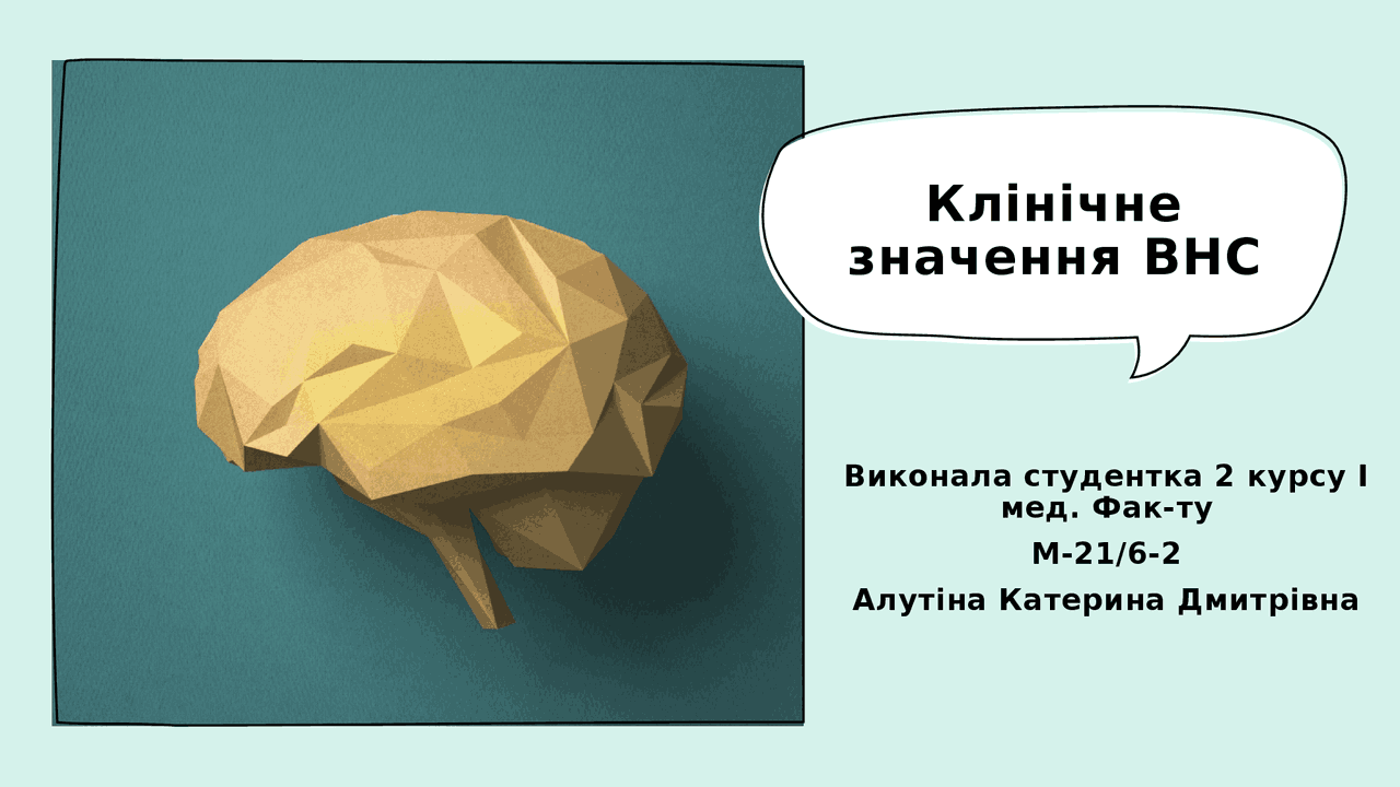 ВЕГЕТАТИВНА НЕРВОВА СИСТЕМА Презентации Нормальная физиология Docsity