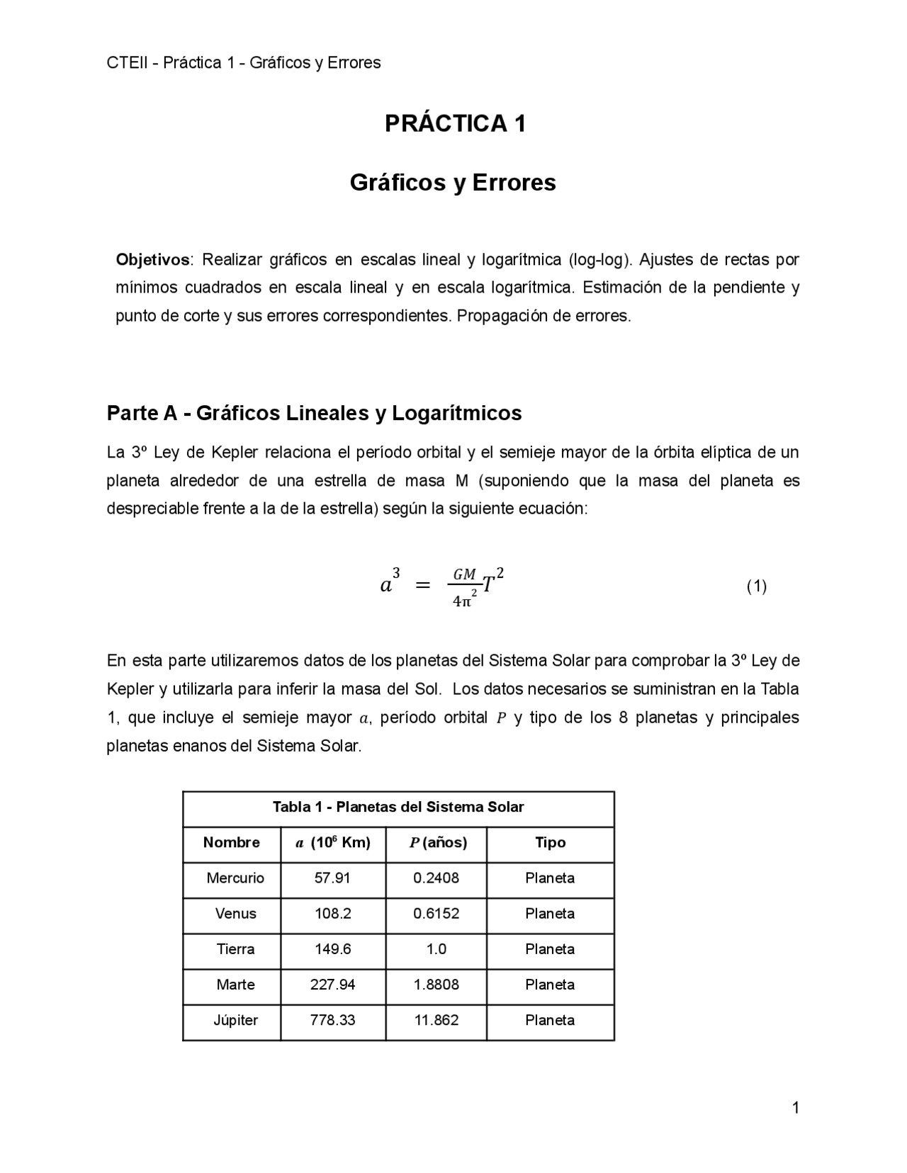 Errores De Más Errorw Exercises Astronomy Docsity