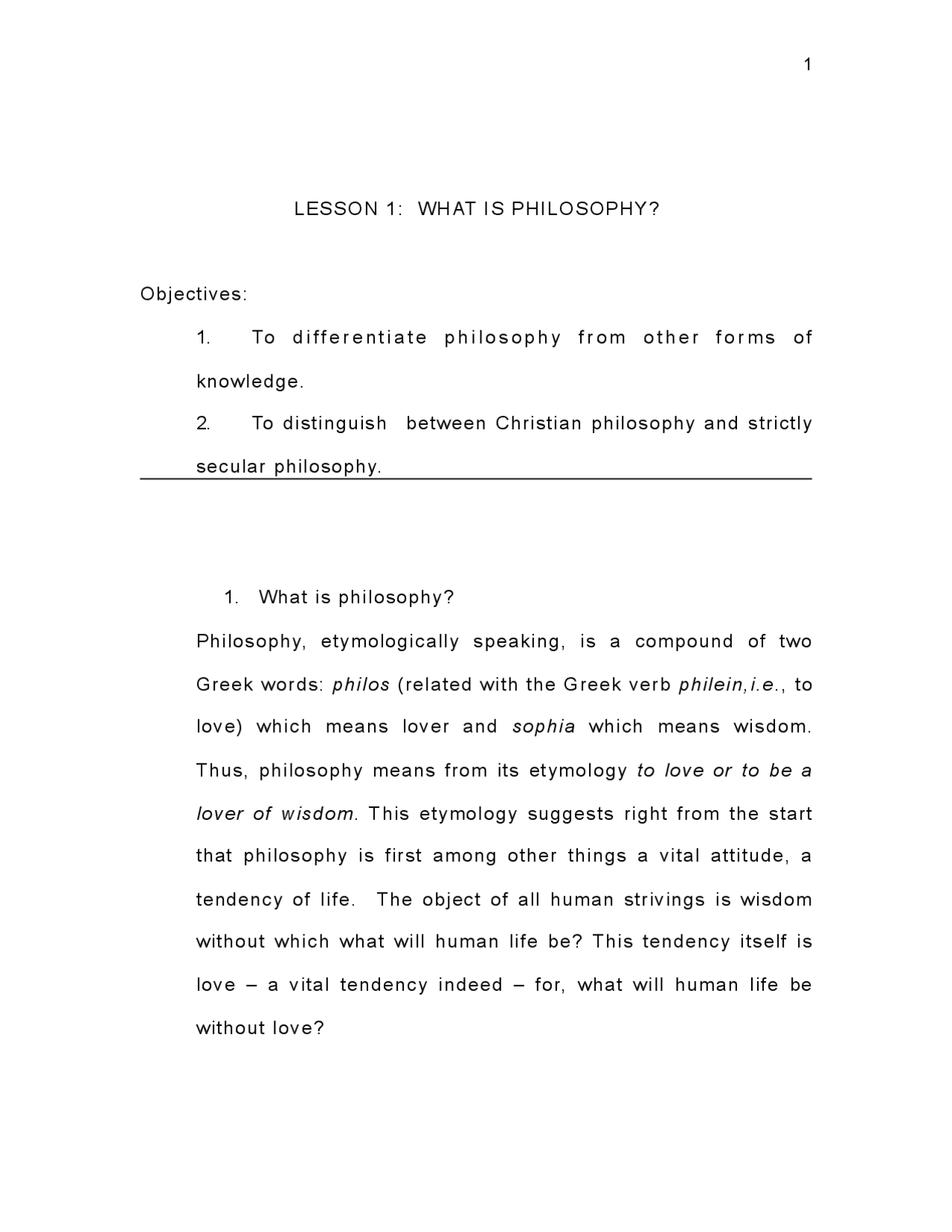 Introduction To Philosophy Lecture Notes Philosophy Docsity