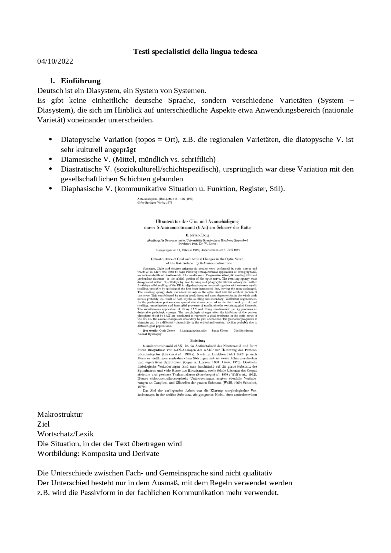Appunti Testi Specialistici Tedesco Appunti Di Lingua Tedesca Docsity
