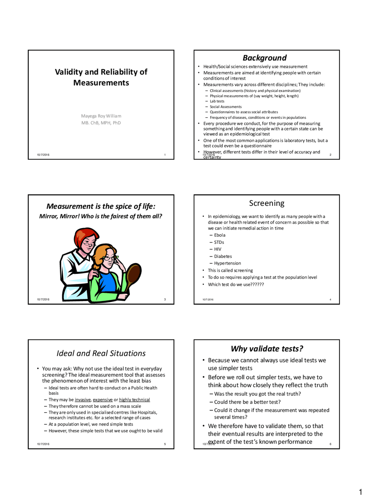 Validity And Reliability Summaries Epidemiology Docsity