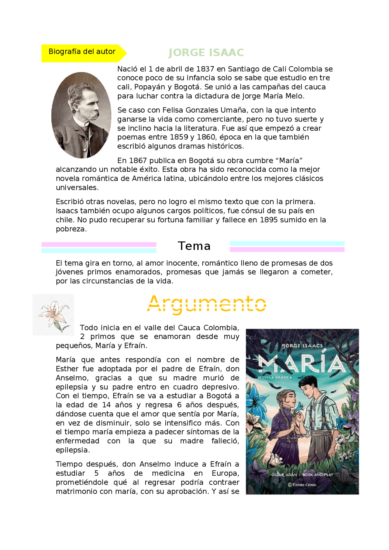 Maria- jorge isaac analisis literario