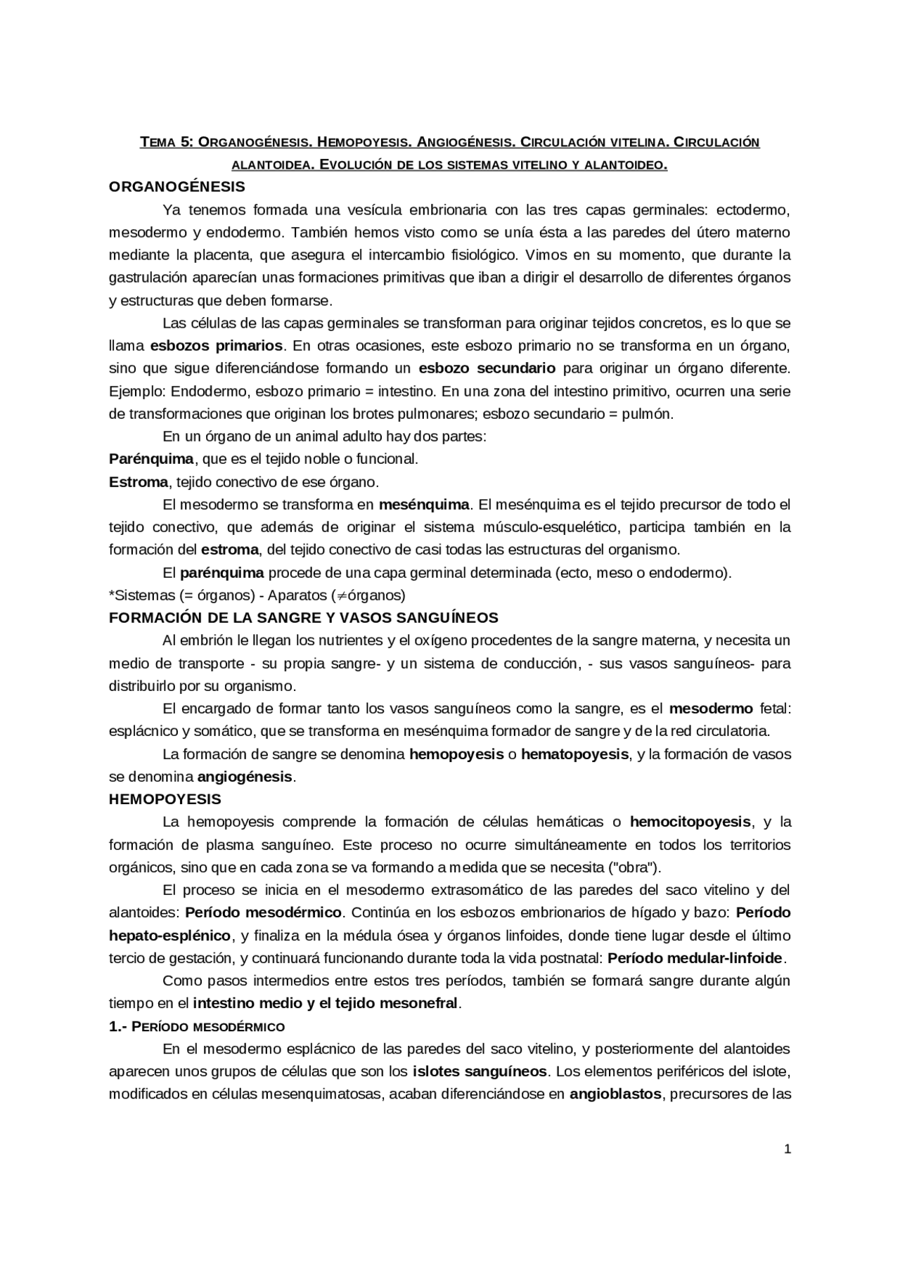 Tema 3 Evolución Capas Germinales Apuntes De Embriología Docsity
