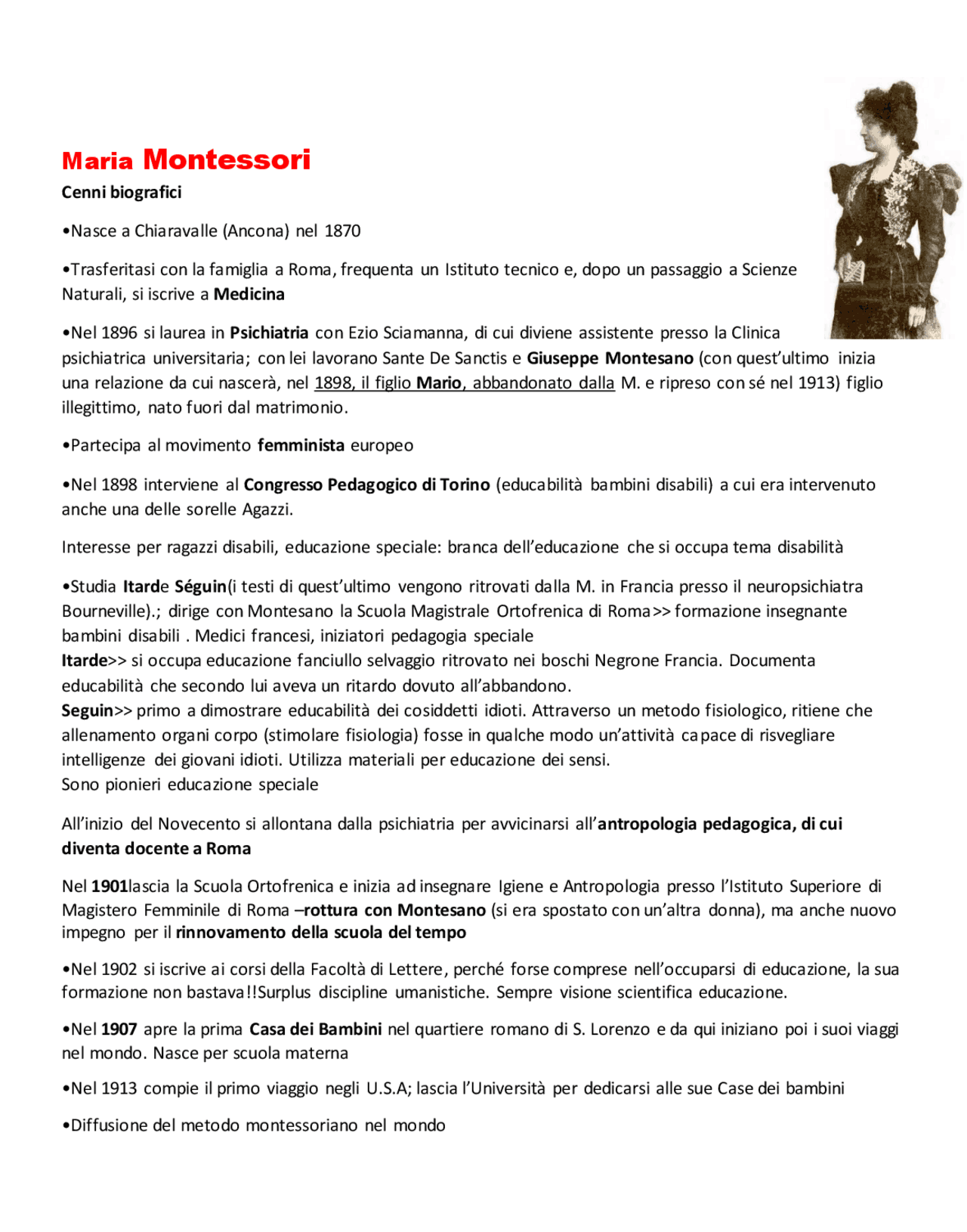Montessori E Don Bosco Appunti Appunti Di Storia Docsity
