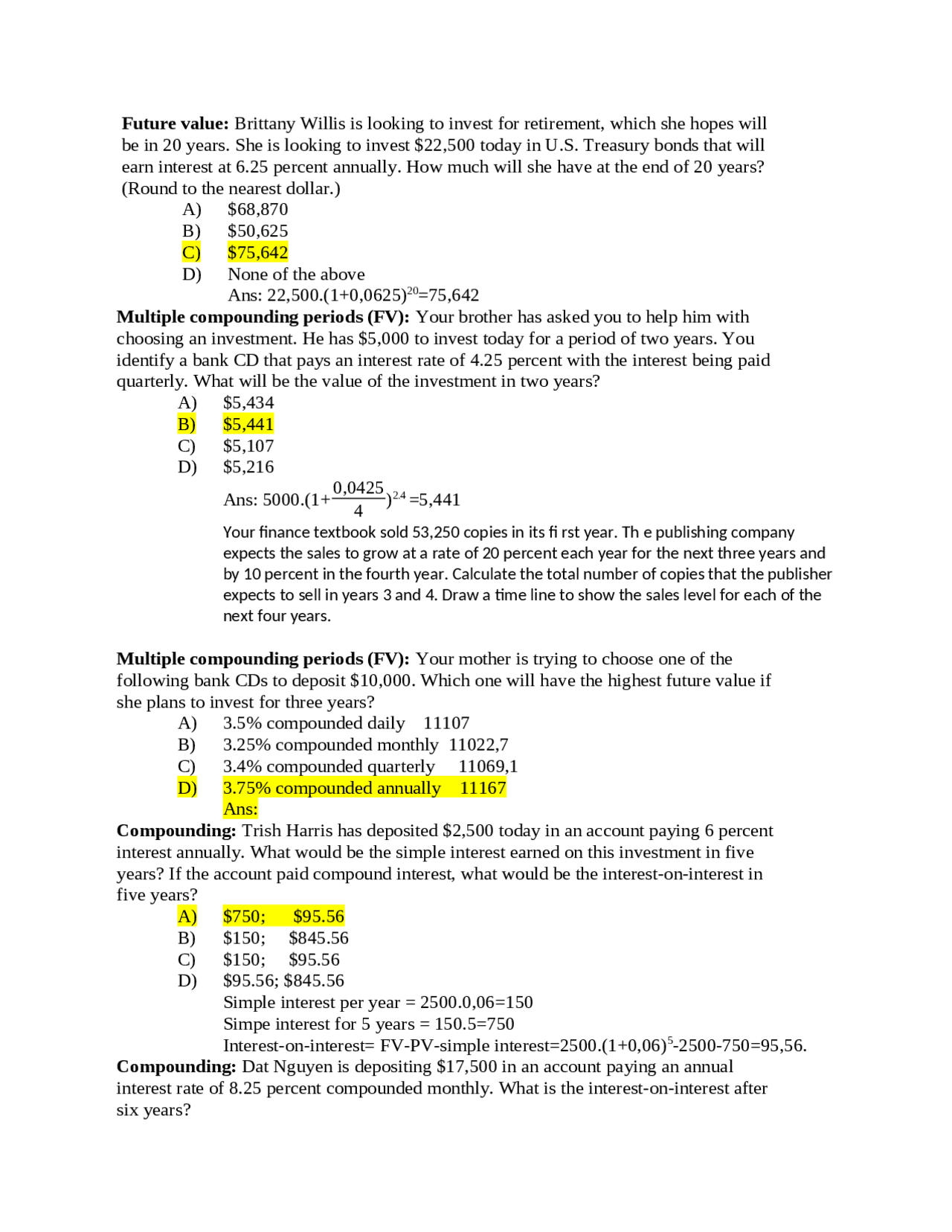 Time Value of Money: Calculating Future and Present Values | Schemes and Mind Maps Mathematics ...